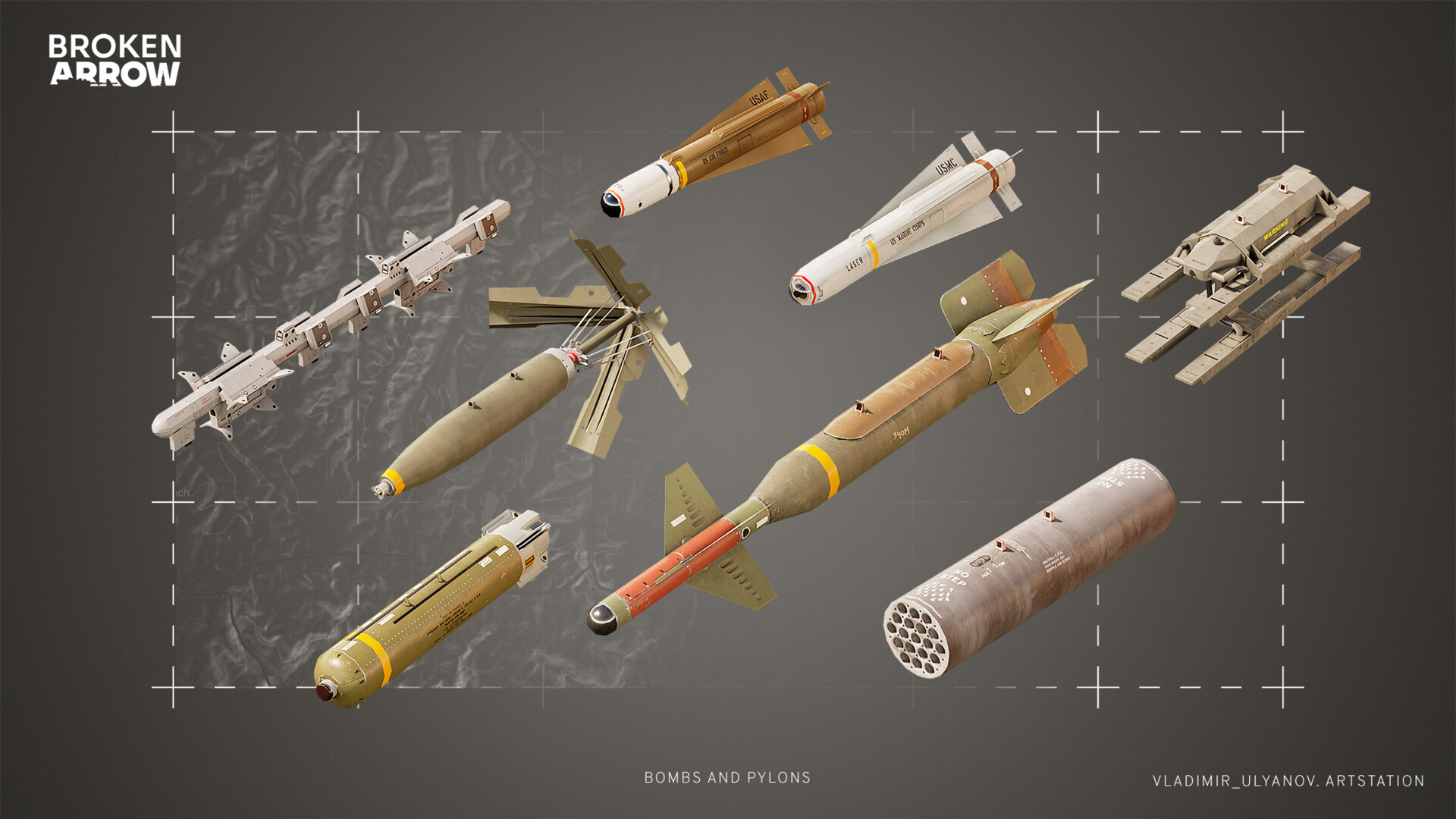 ArtStation - Broken Arrow - bombs and pylons