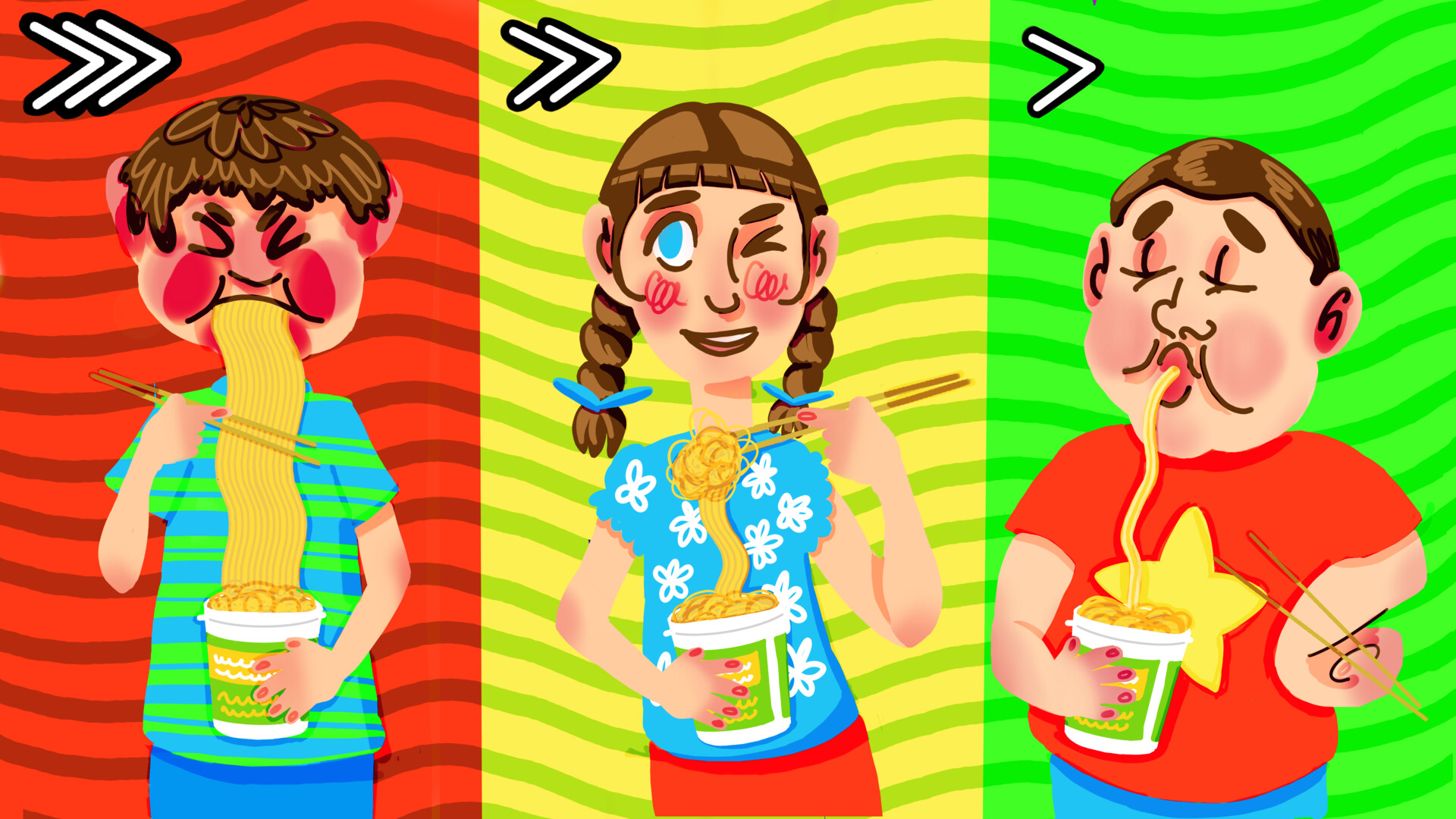 ArtStation - “Fast, Medium or Slow food challenge” preview illustration