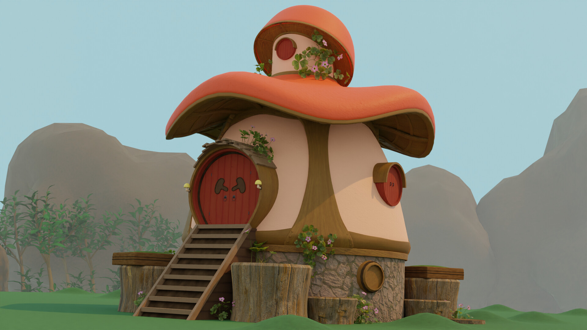 ArtStation - mushroom house