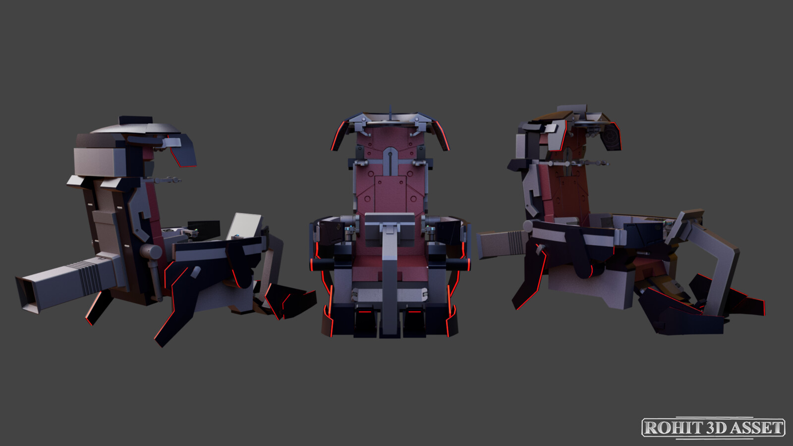 Rohit 3D Asset - Gundam Unicorn Cockpit