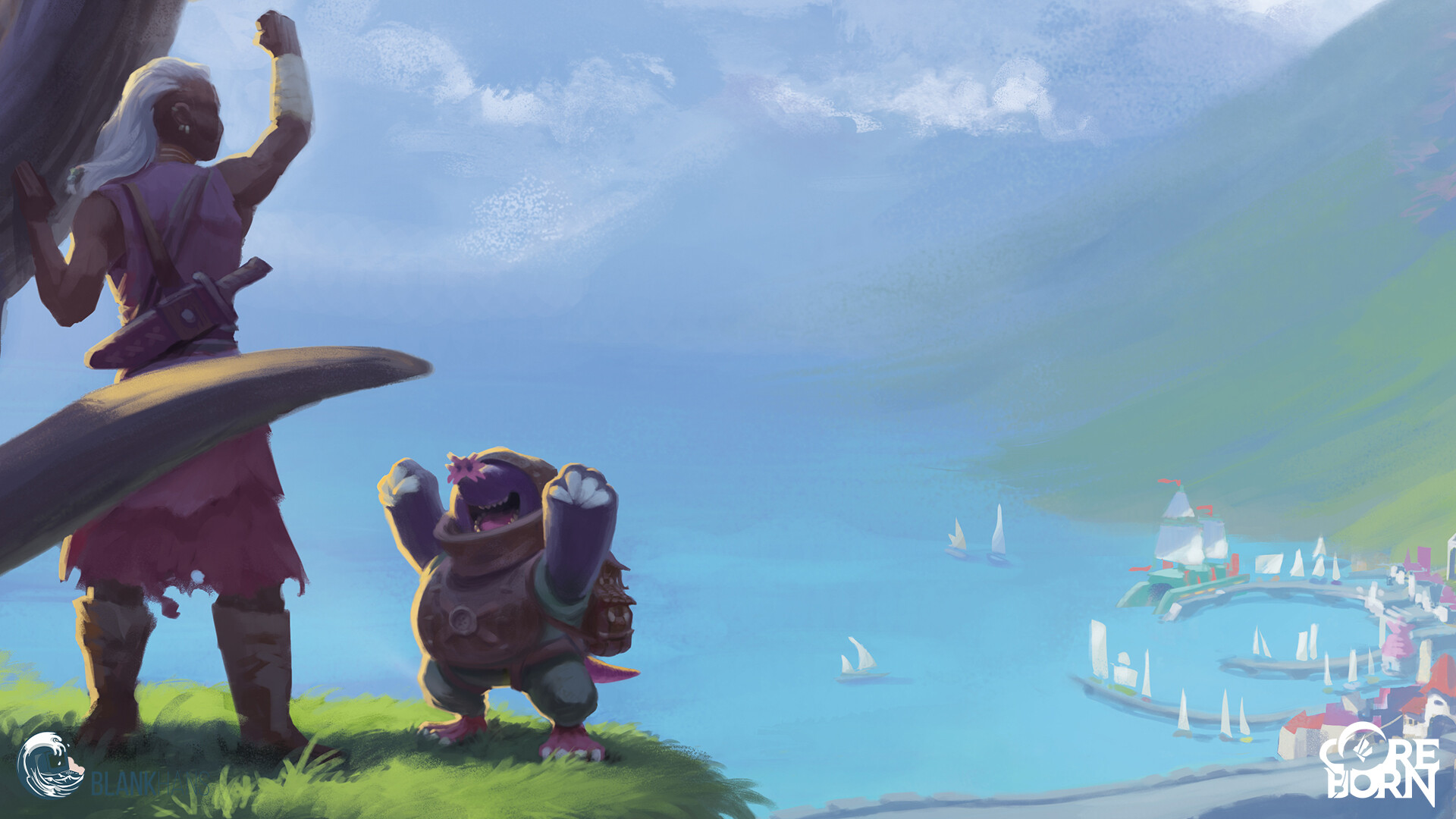 Jerry Drave - Arrival In Coreheim Illustration - Coreborn