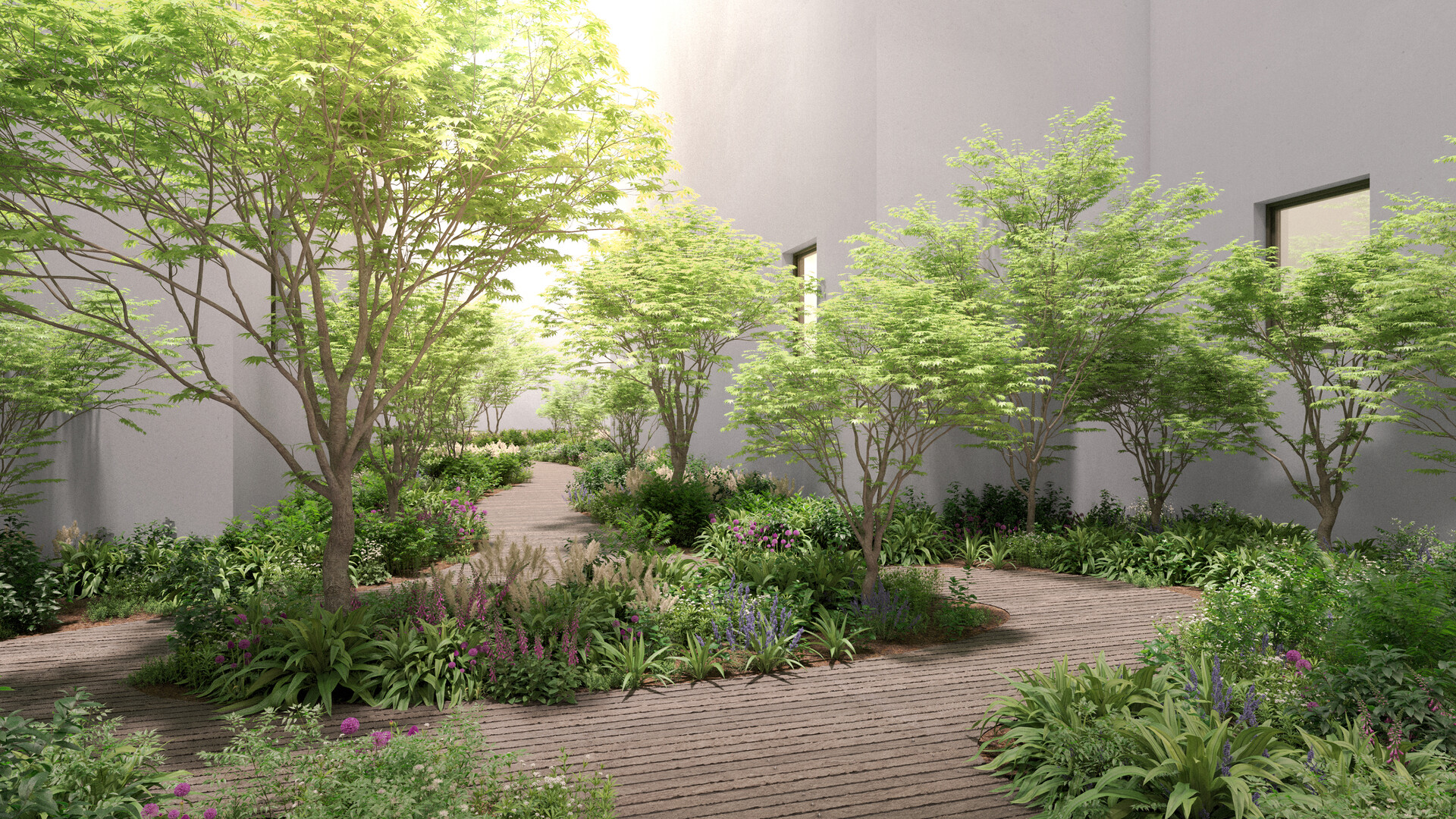 Dror Shaul - Interior Apartment Building - Lobby and Patio.