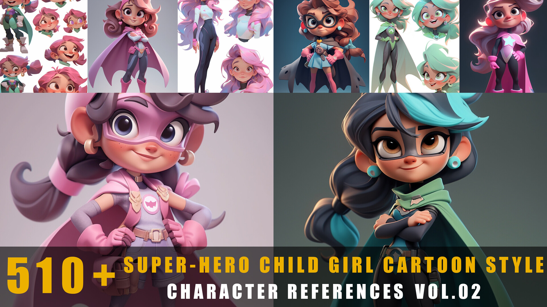 WaterLawOF References - 510+ Super-Hero Child Girl Cartoon Style ...