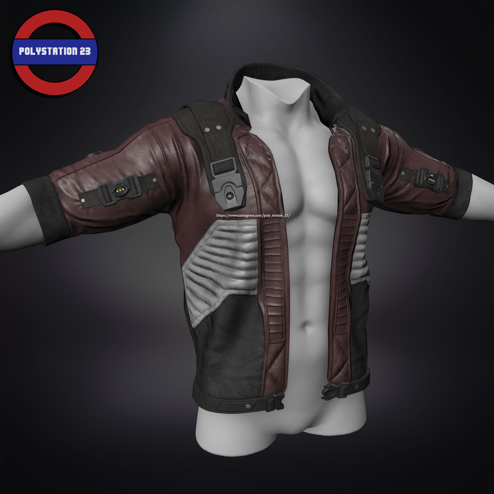 ArtStation - Sci fi cyberpunk jacket Game ready v1