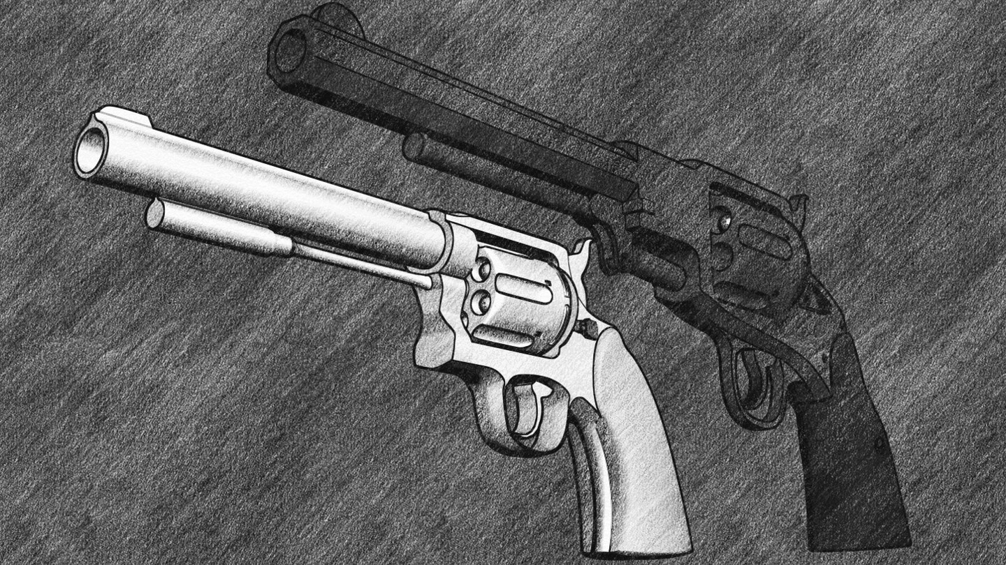 ArtStation - Stylish Gunslinger Revolver`s (3D Model)