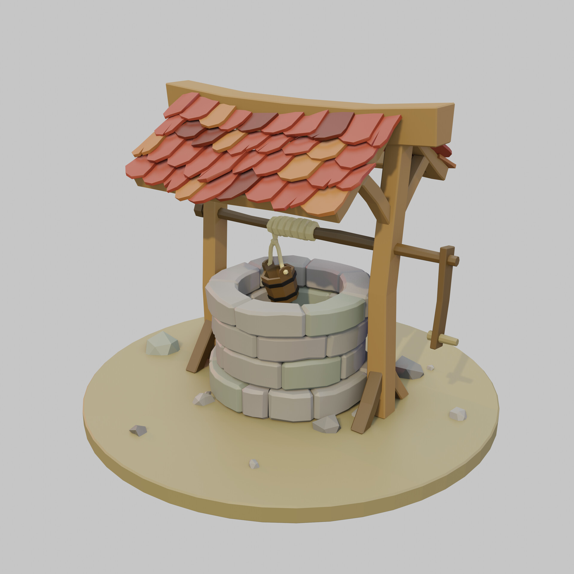 ArtStation - OLD WELL stylized lowpoly model