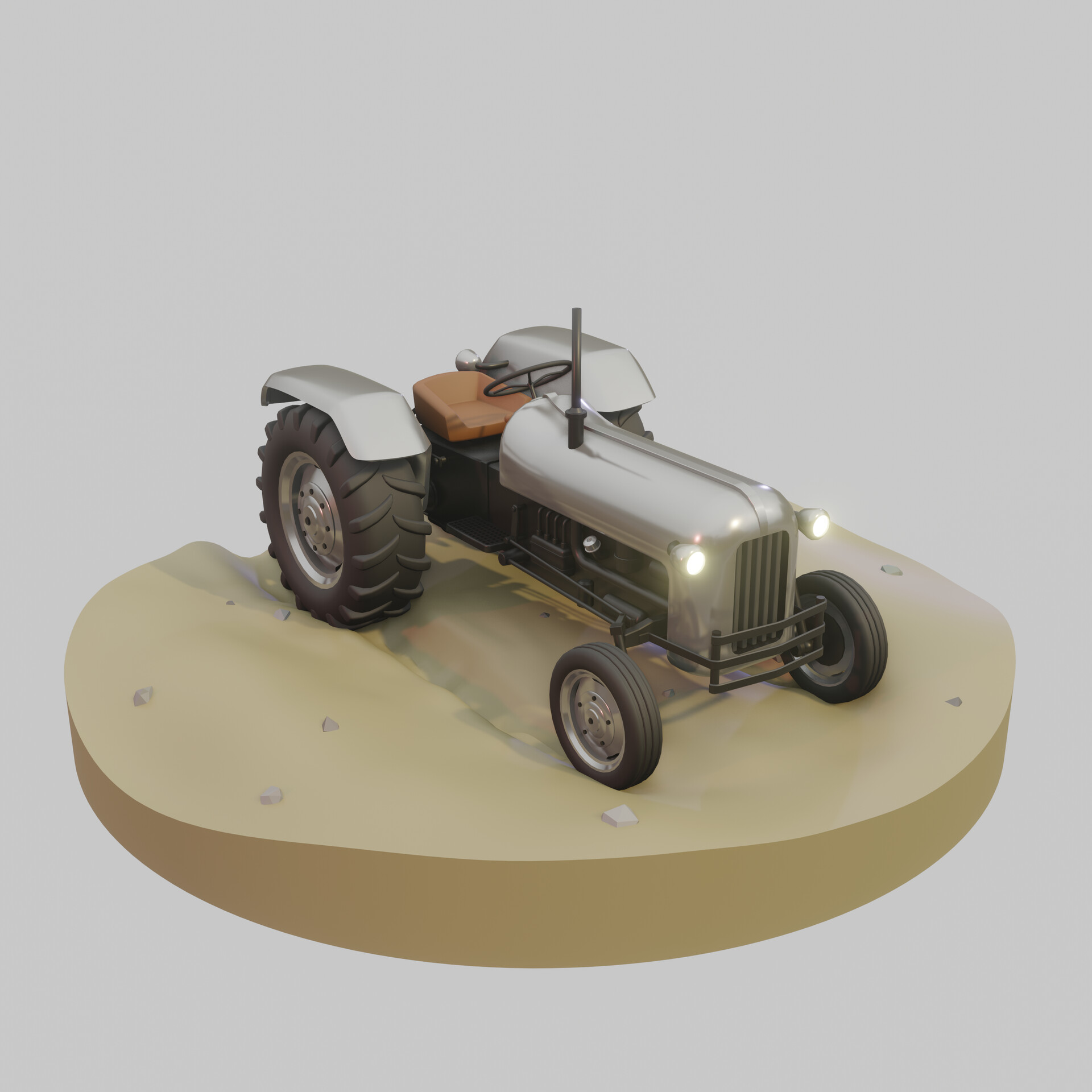ArtStation - OLD TRACTOR stylized lowpoly model