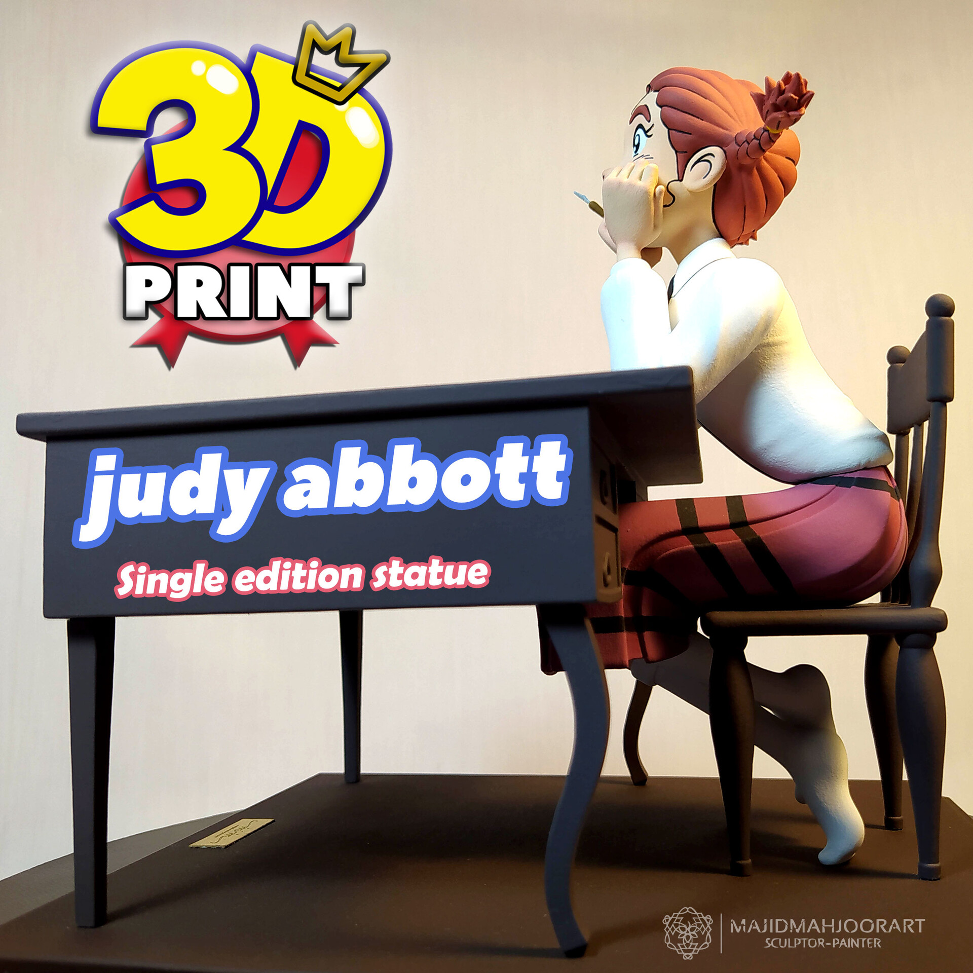 Majid Mahjoor - The new version of the statue of Judy Abbott sitting ...