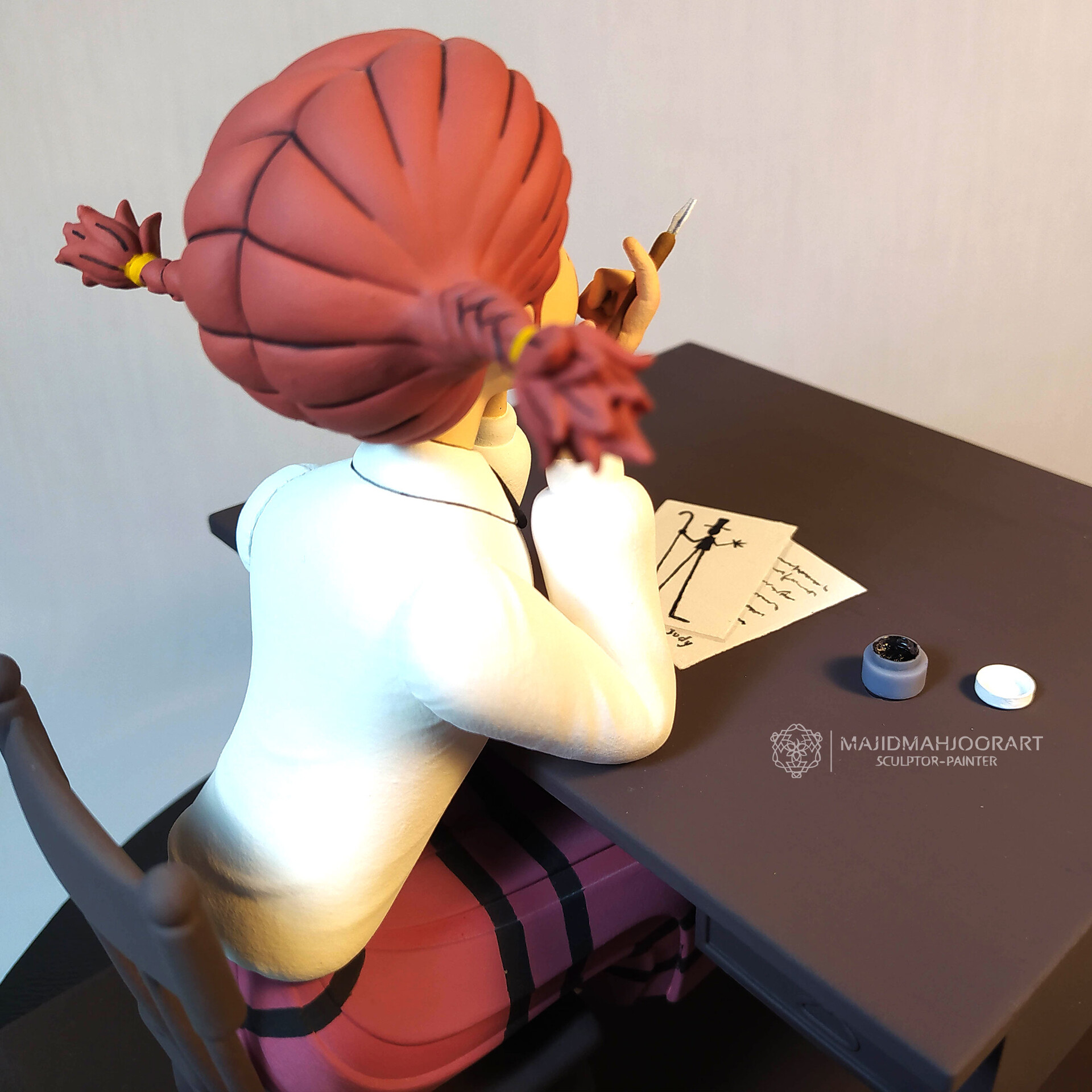 Majid Mahjoor - The new version of the statue of Judy Abbott sitting ...