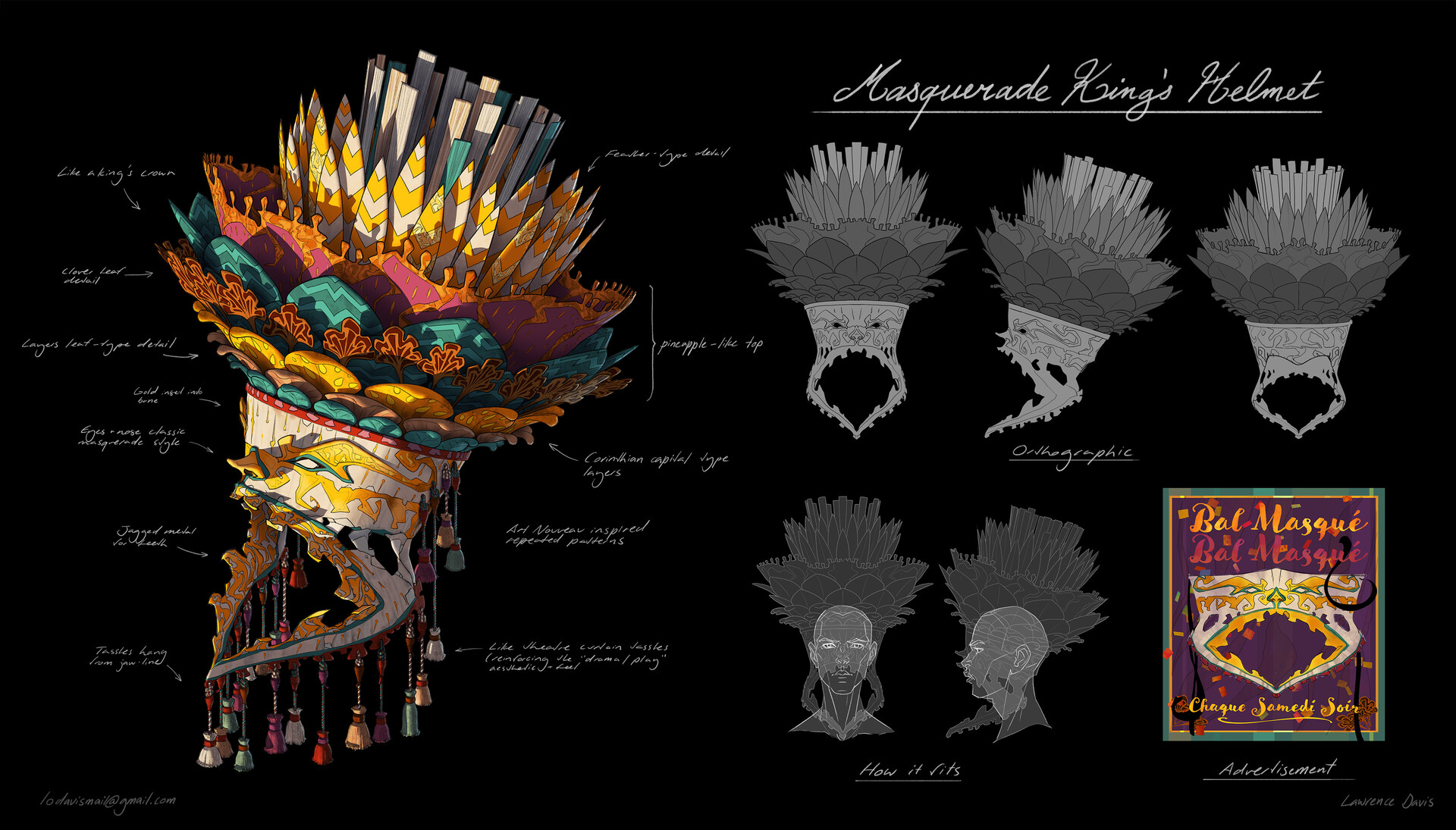 ArtStation - The Masquerade King's Helmet