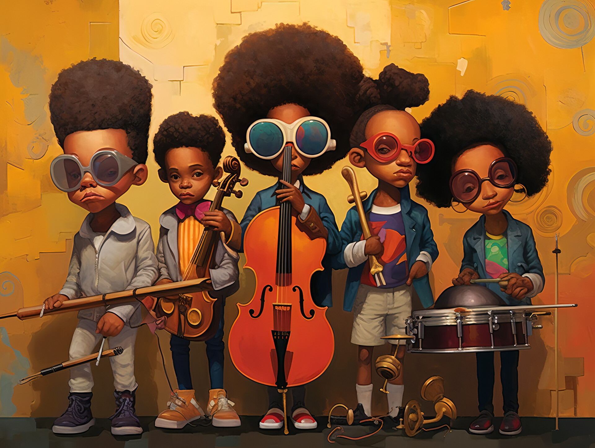 ArtStation - Day 264: The Afro-Band