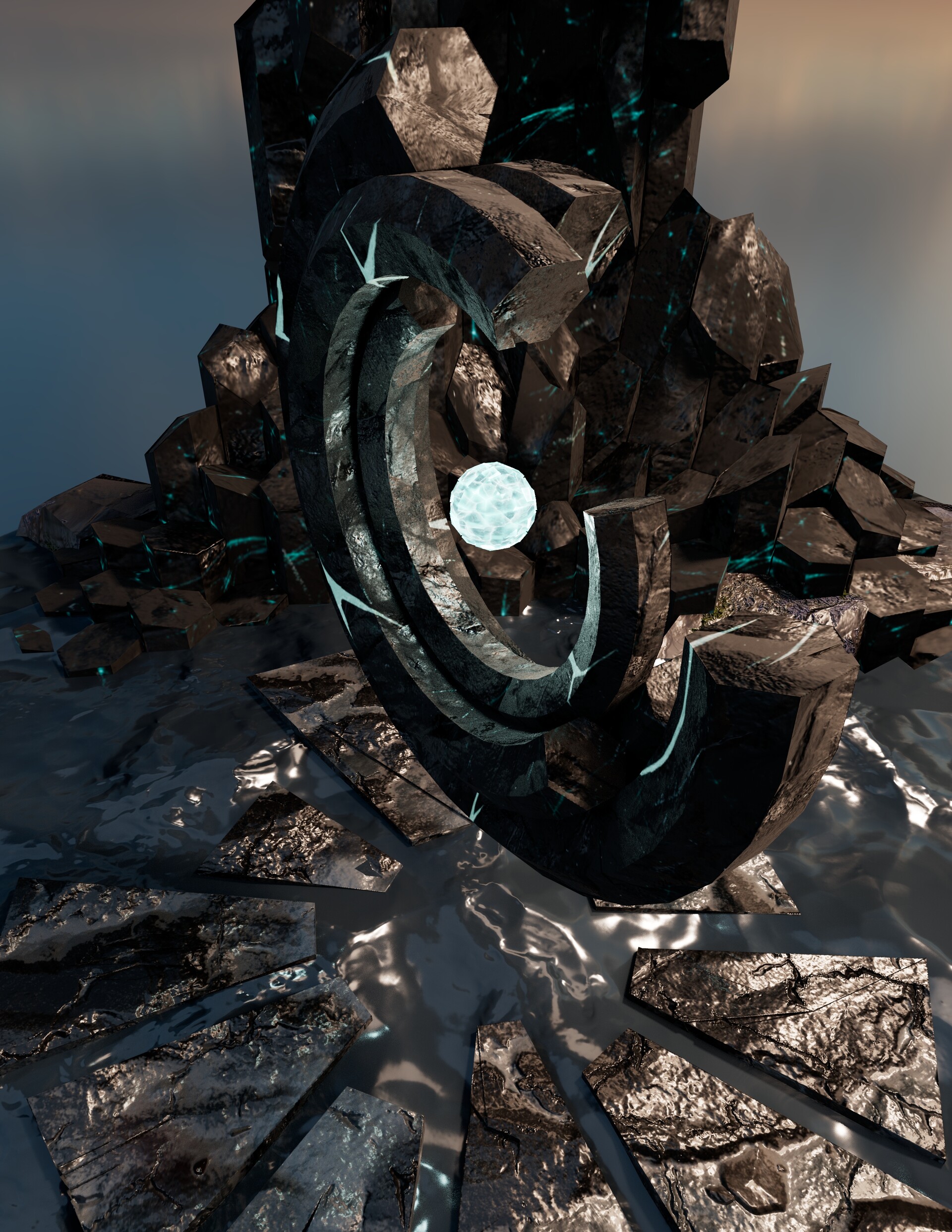 ArtStation - Basalt Ring Island - Diorama