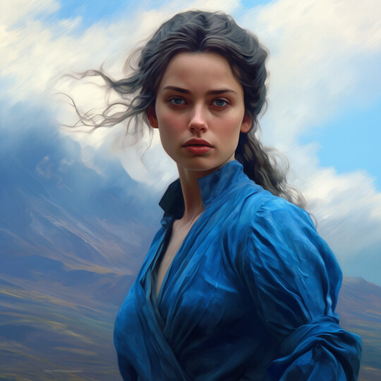 Midjourney Rando - extreme close-up stare, gorgeous young victorian ...