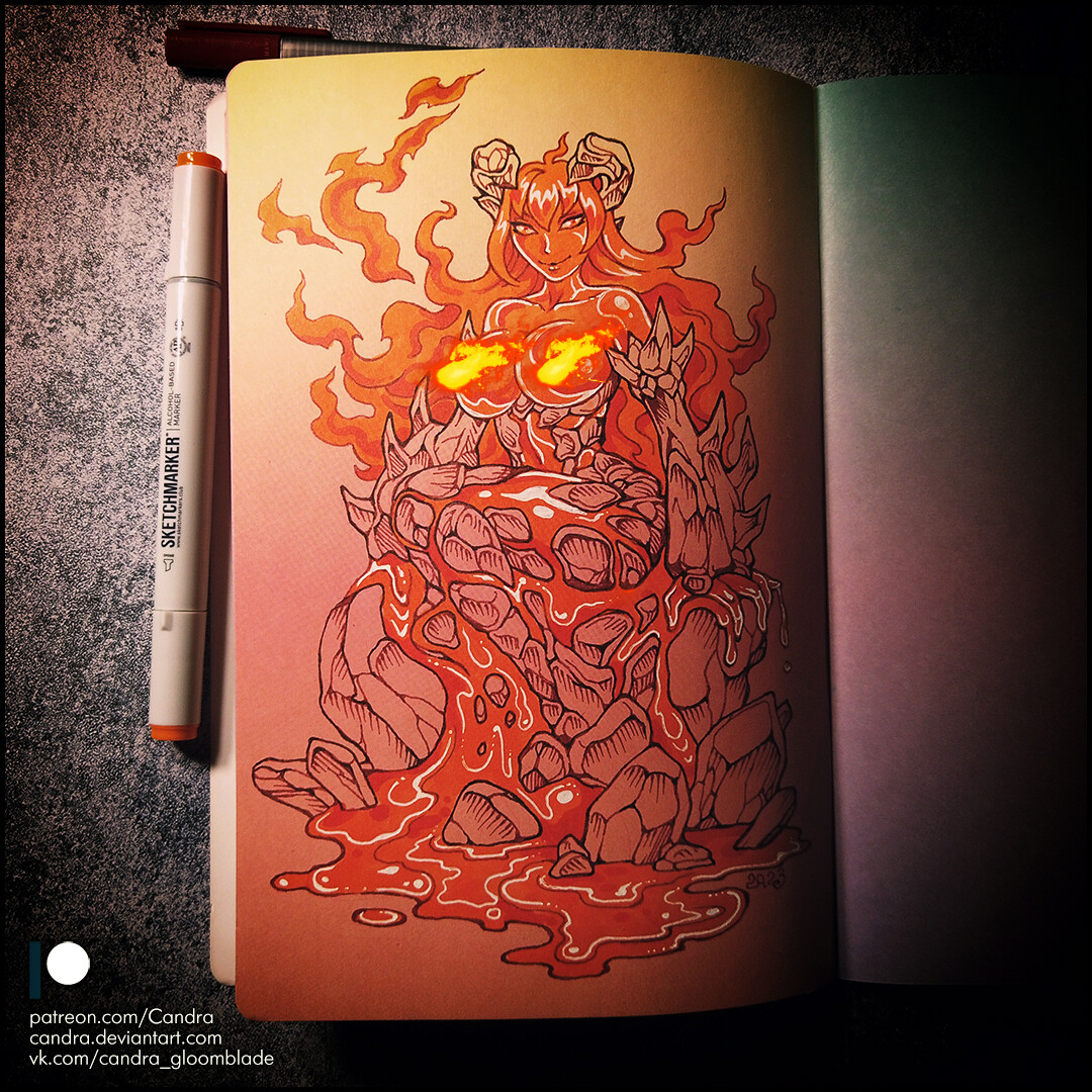 ArtStation - Sketchbook - Lava Golem (SFW)