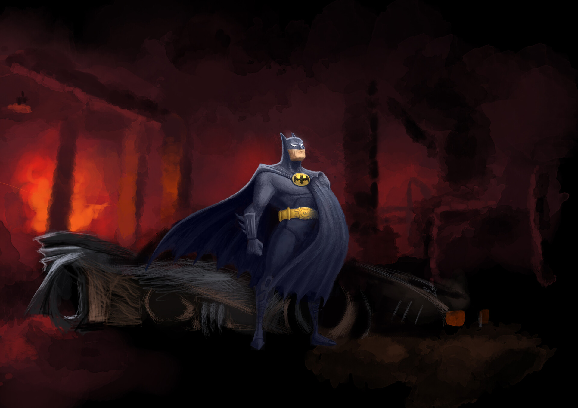 ArtStation - Batman 1989 The Animated Series Style Fan Art