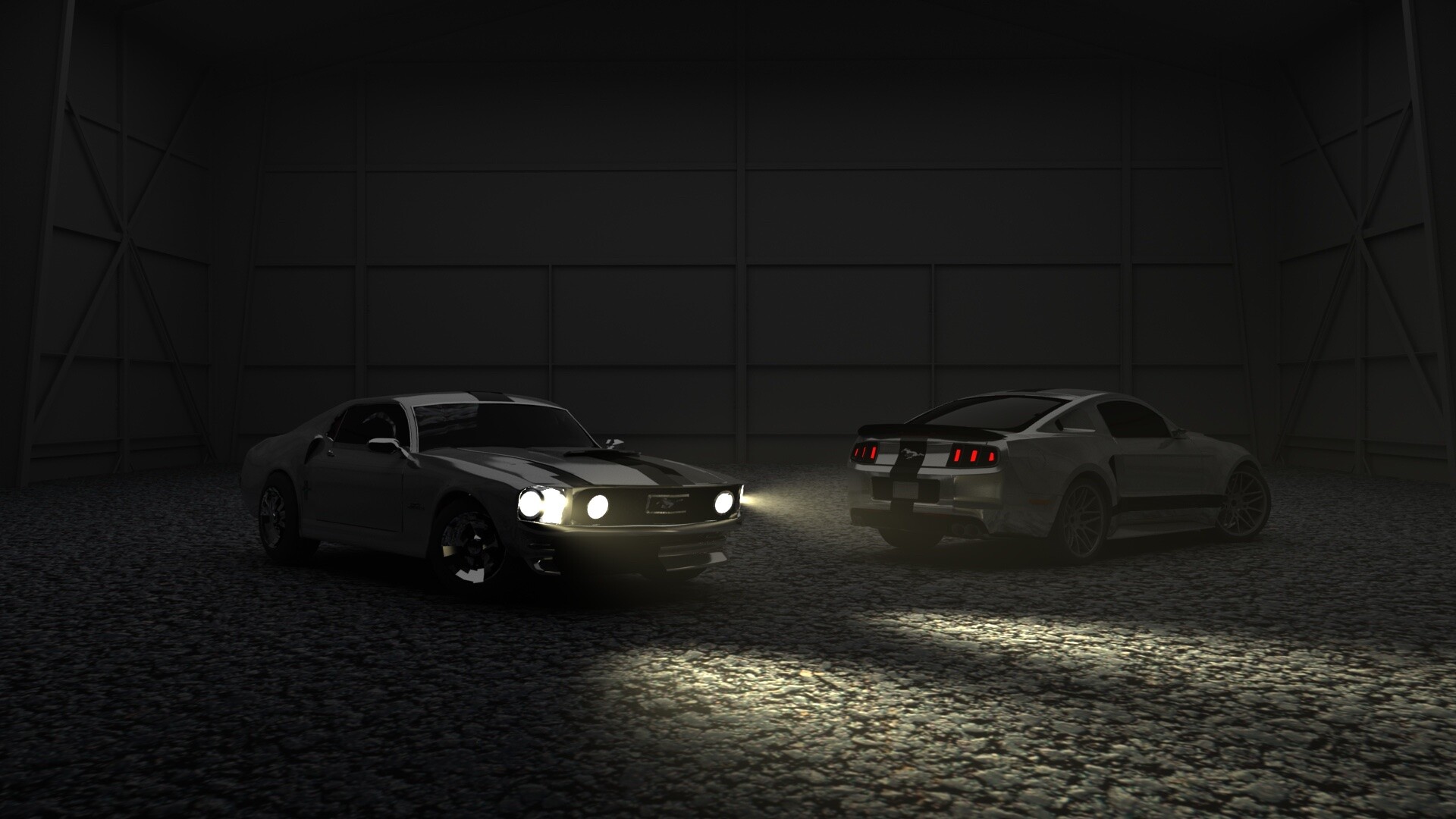 ArtStation - Old vs New Ford GT Mustang