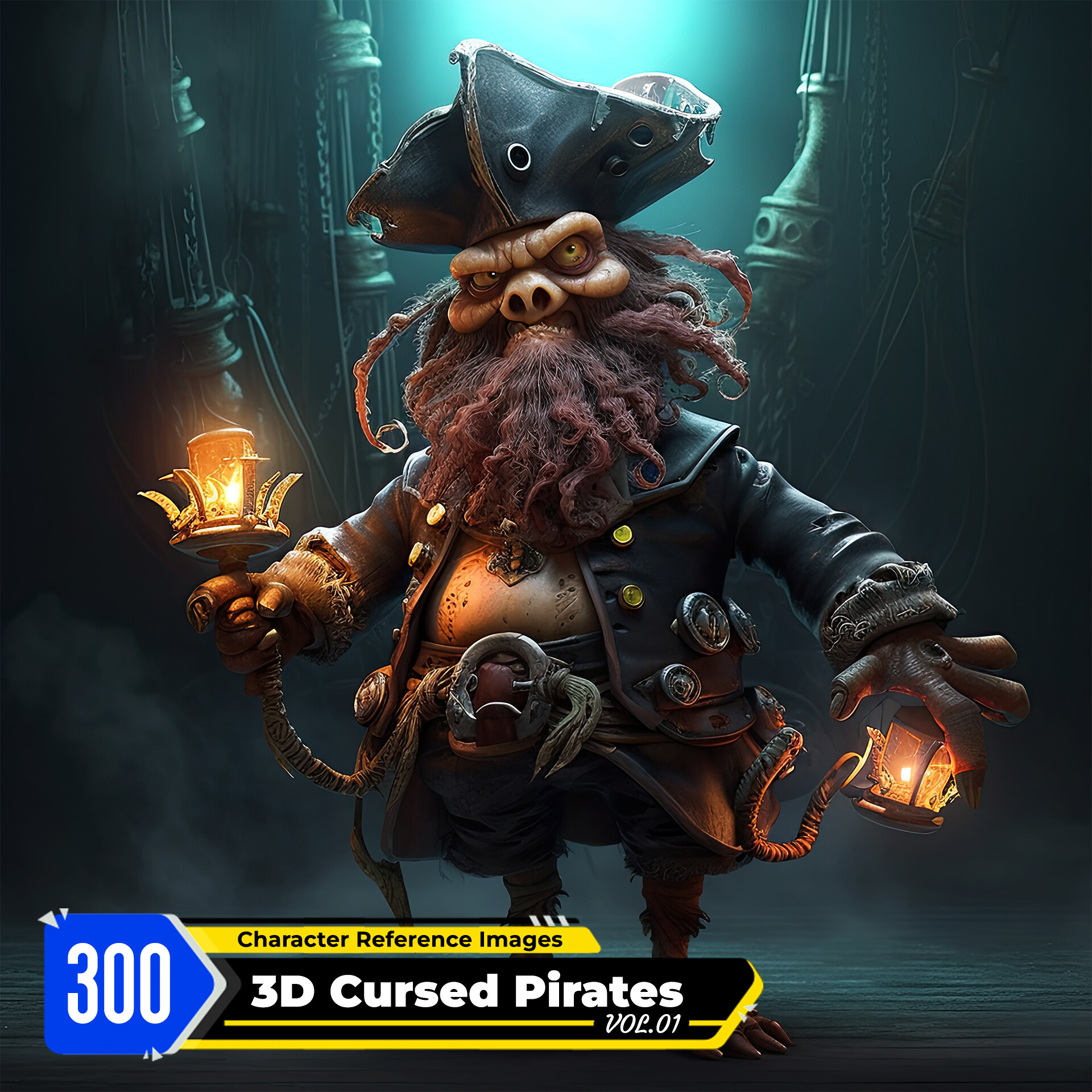 ArtStation - 3D Cursed Pirates VOL.01 | 4K Reference Images