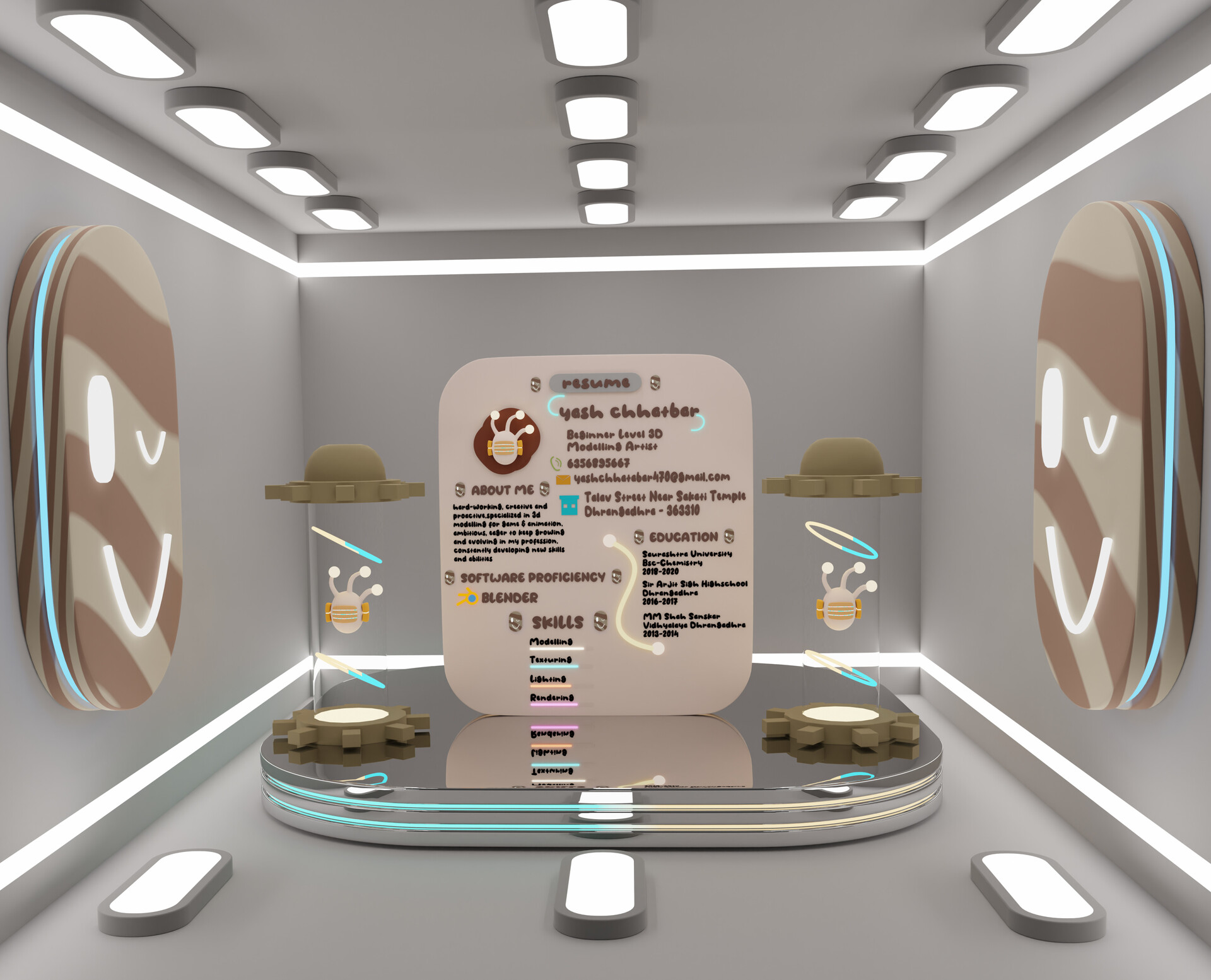 ArtStation - 3D NFT RESUME LIGHTING VIEW