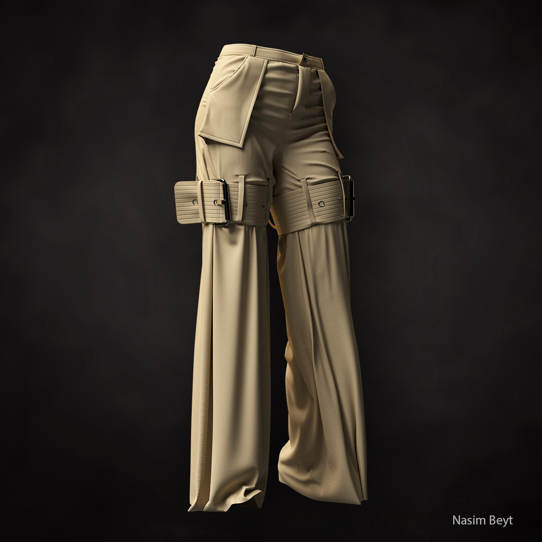 ArtStation - 10 WOMAN'S PANT PACK (VOL.03). CLO3D, MD PROJECTS+OBJ+FBX