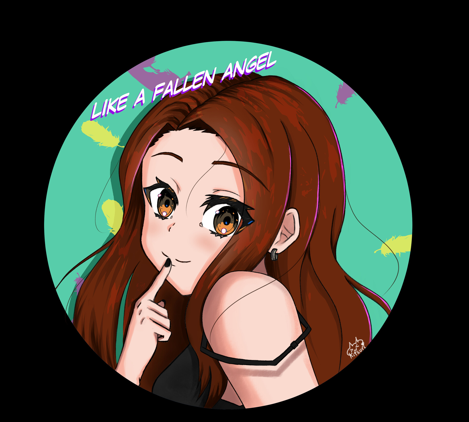 ArtStation - Like a fallen Angel (OC caricature from a friend)