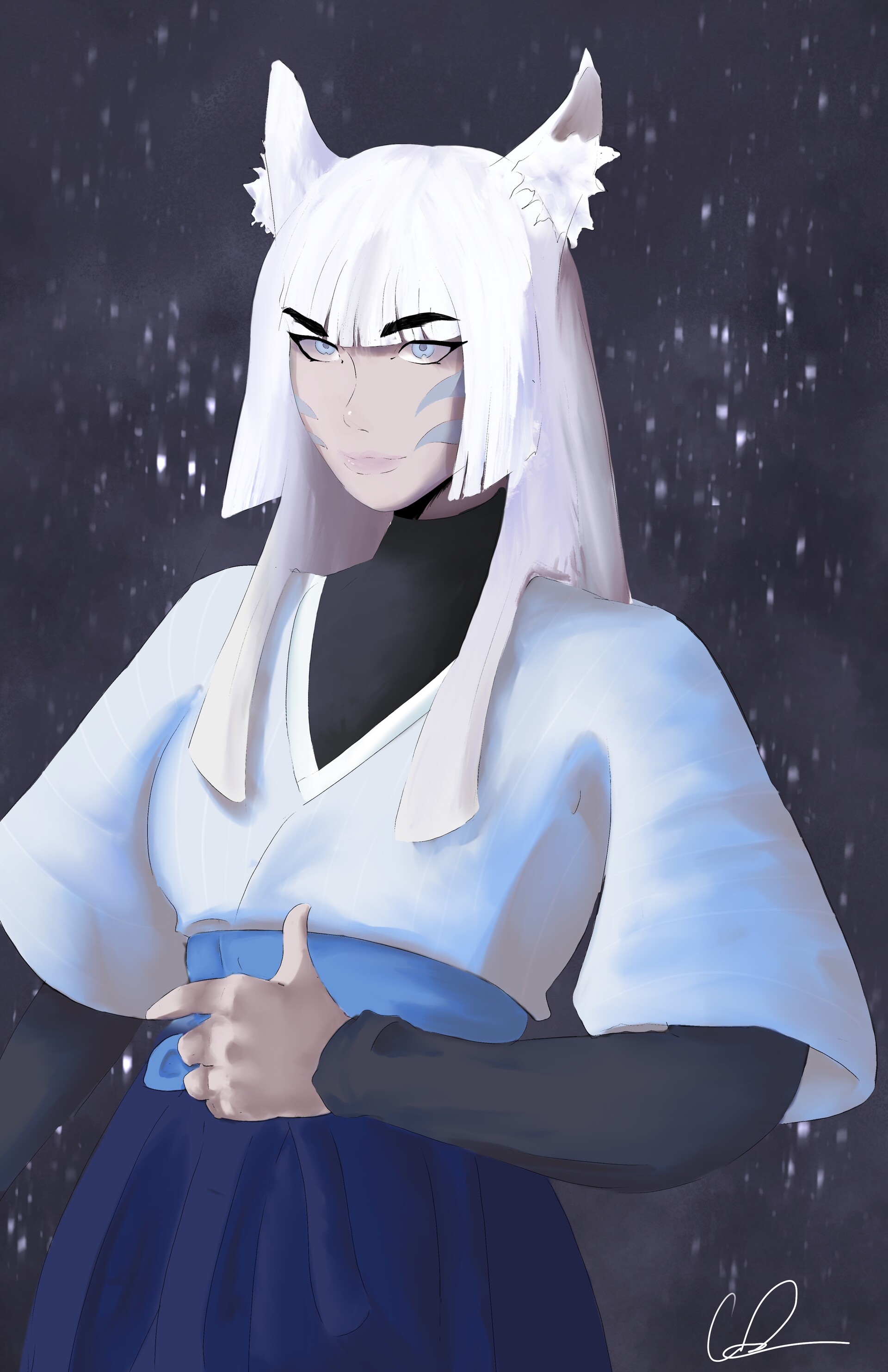 ArtStation - Snow Kitsune