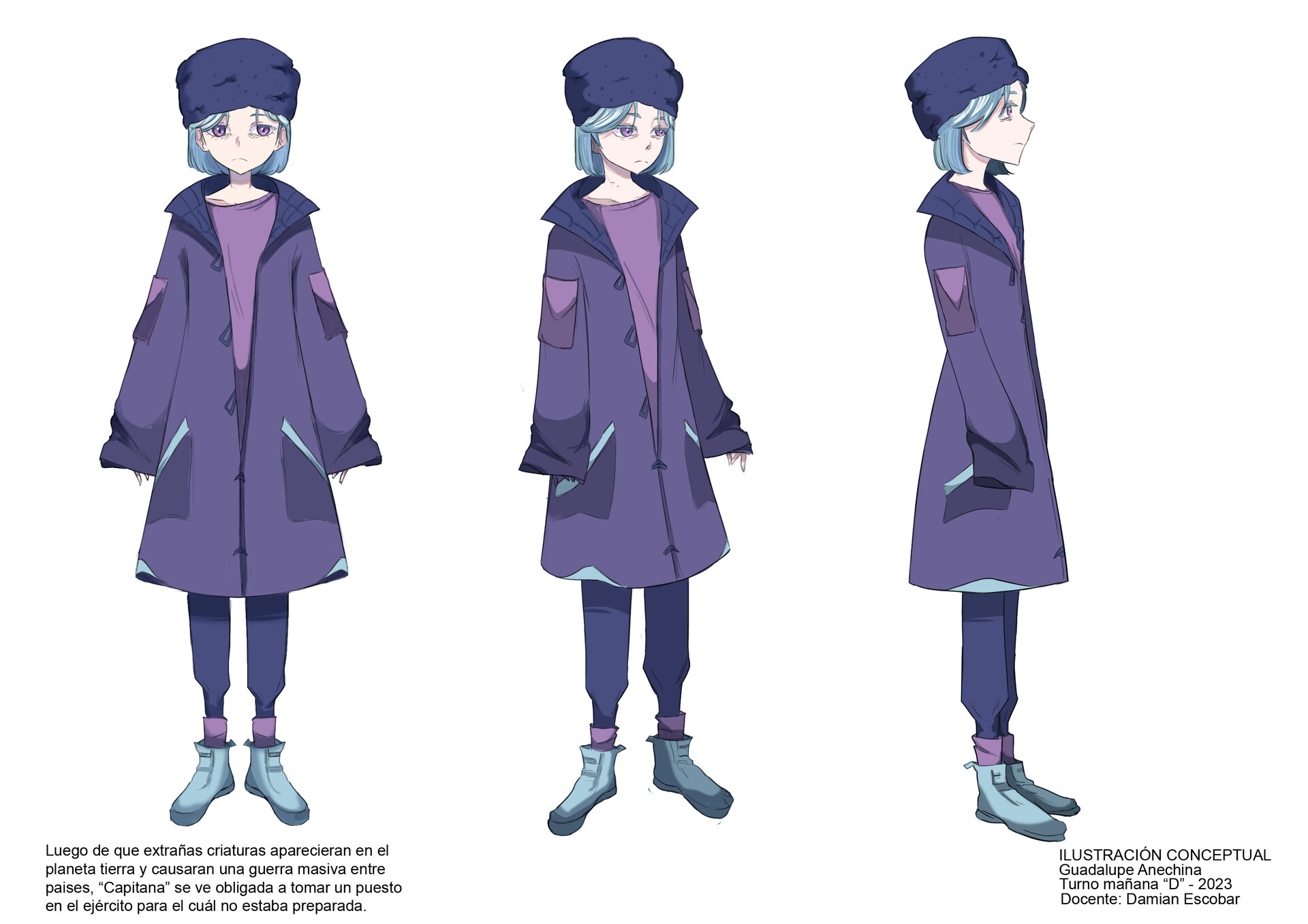 ArtStation - Reference sheet - "Capitana"