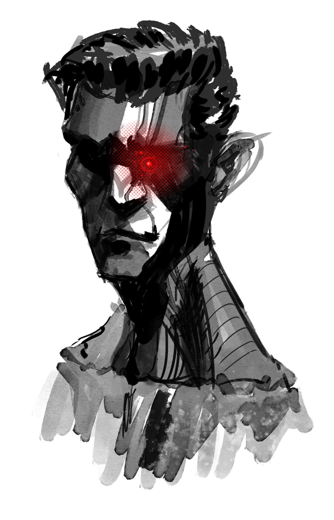 ArtStation - Cyberpunk Watercolor Sketch