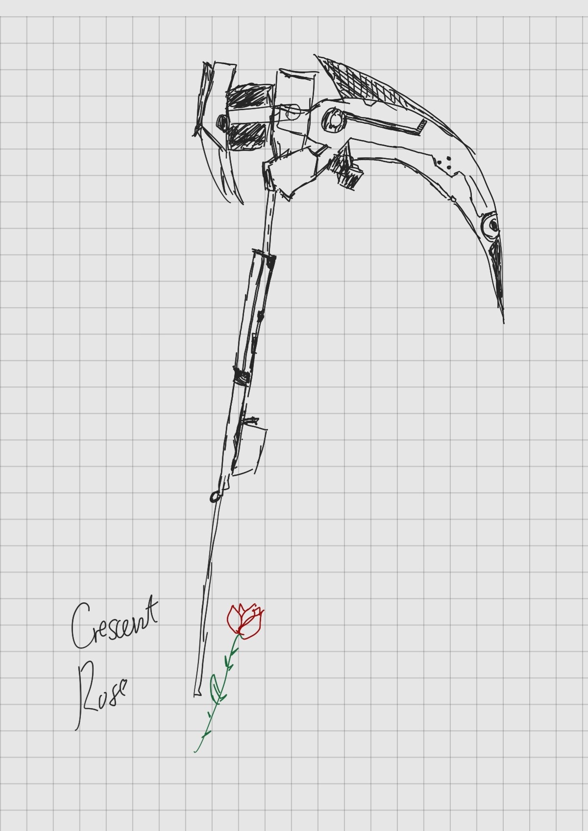 how to draw crescent rose