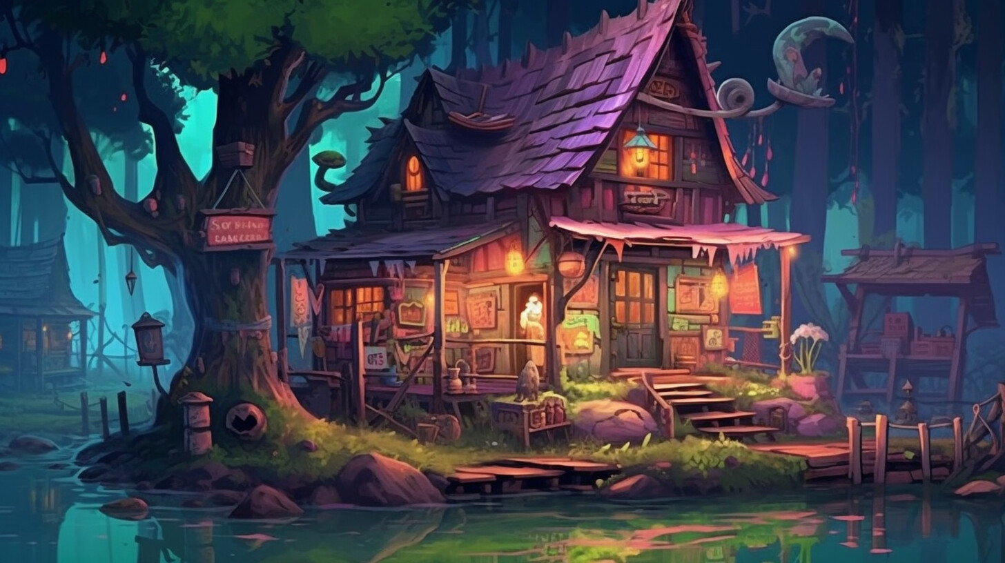 ArtStation - Swamp Hut Environment