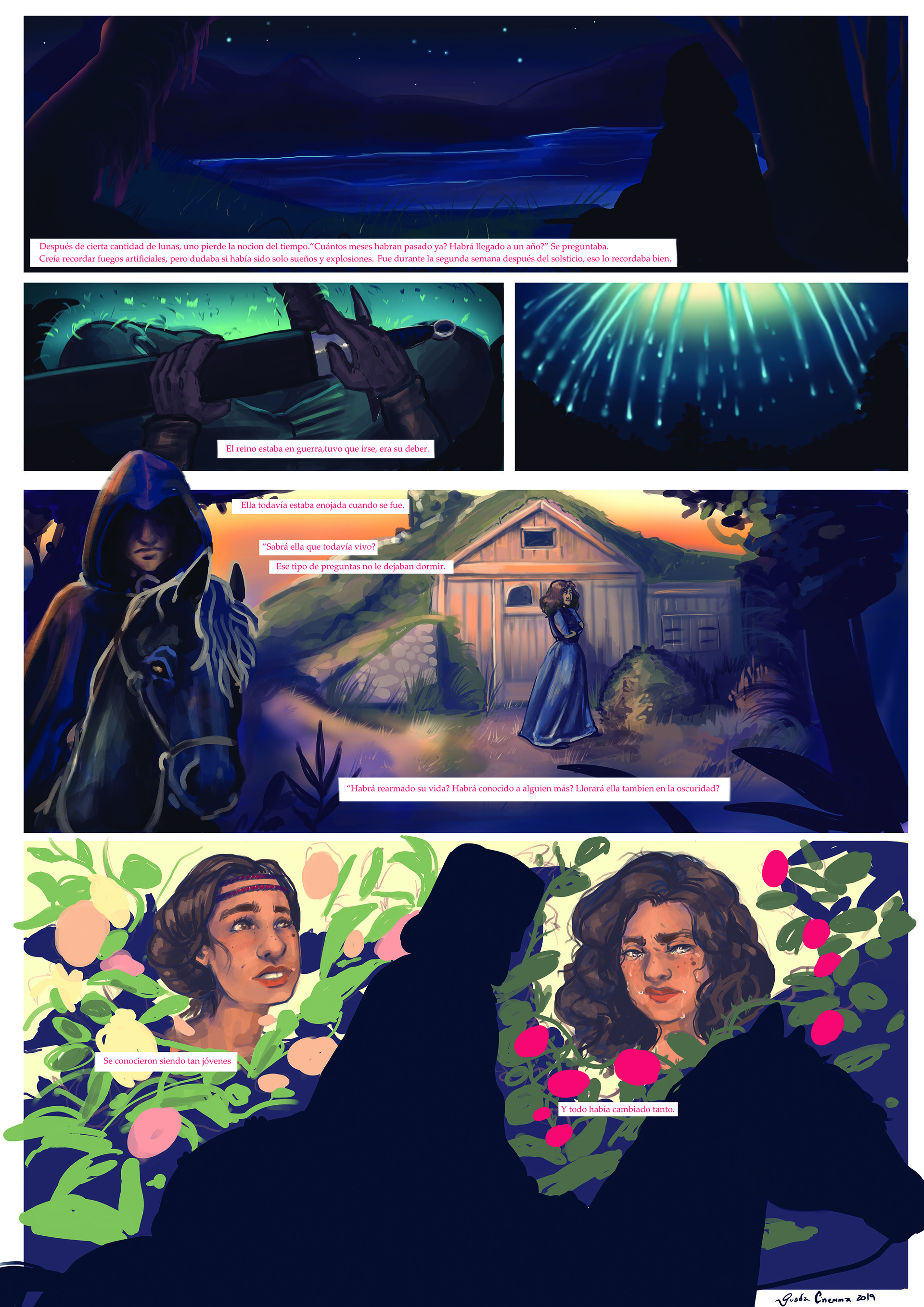 ArtStation - Fireworks comic page