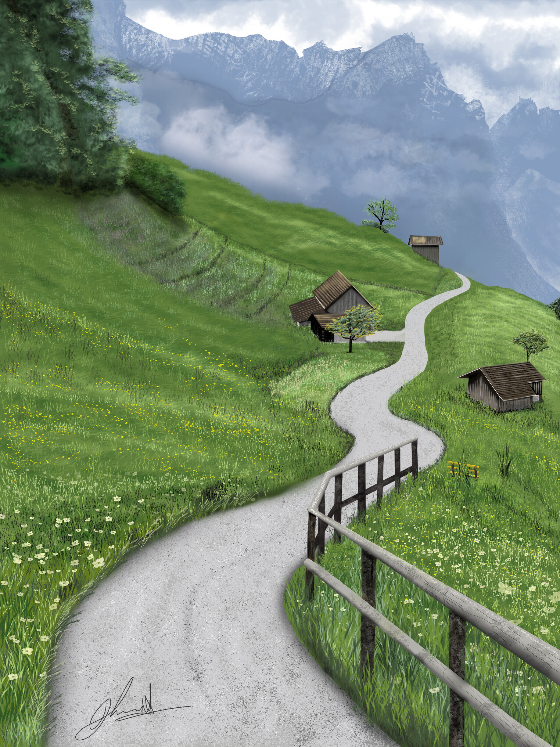 ArtStation - Landscape study