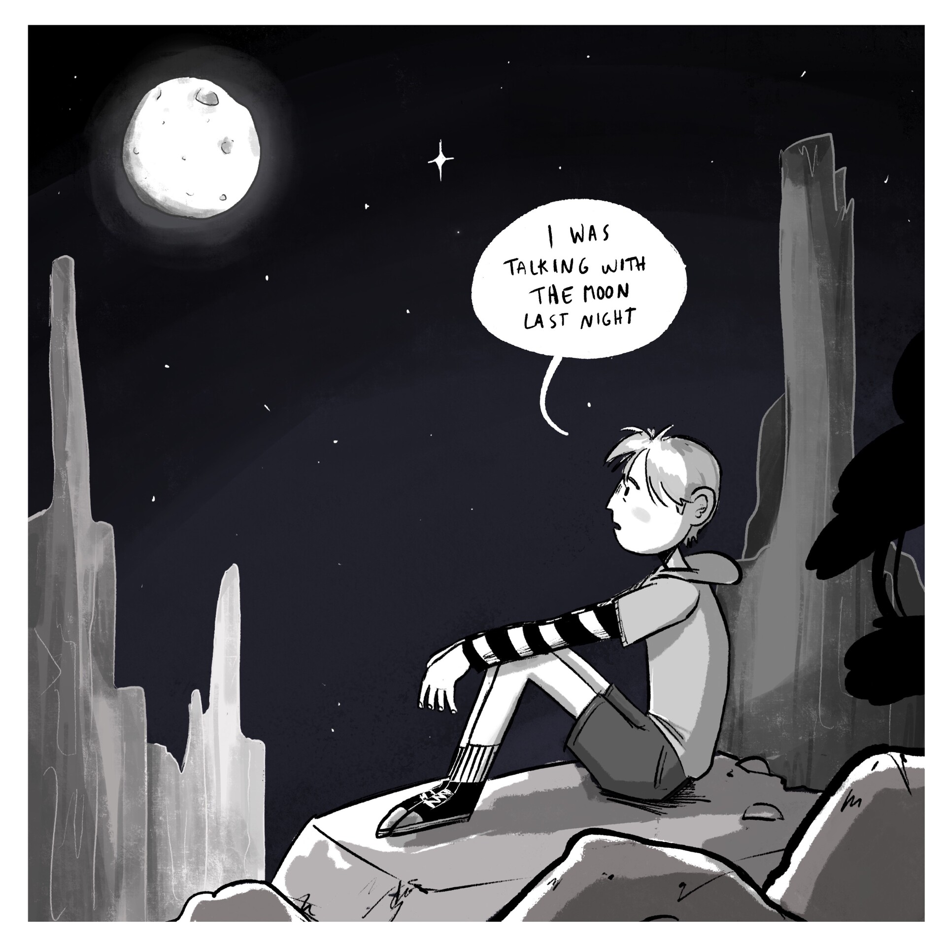 ArtStation - Talking with the moon - comic