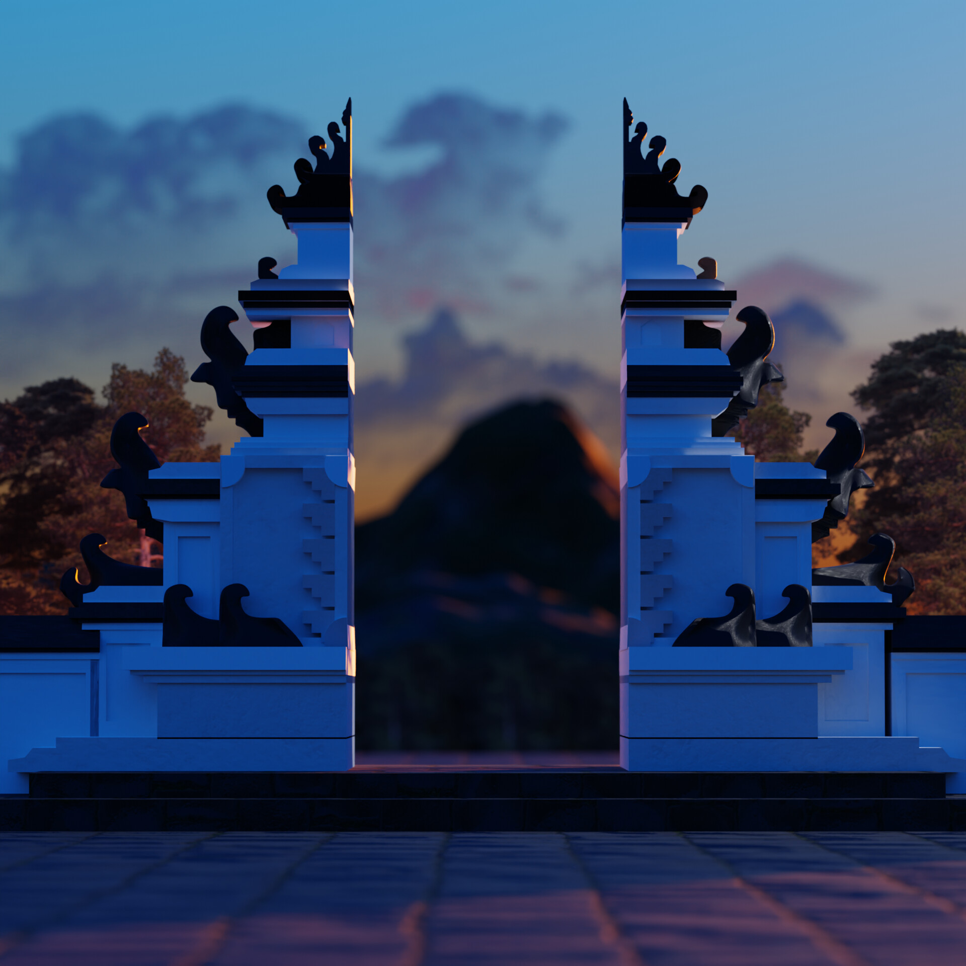 ArtStation - Gate of Bentar Tample