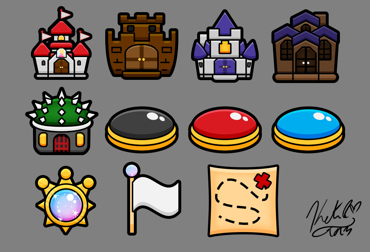 ArtStation - Super Mario Bros.: Danielle Corona: Assets 4 Map Icons