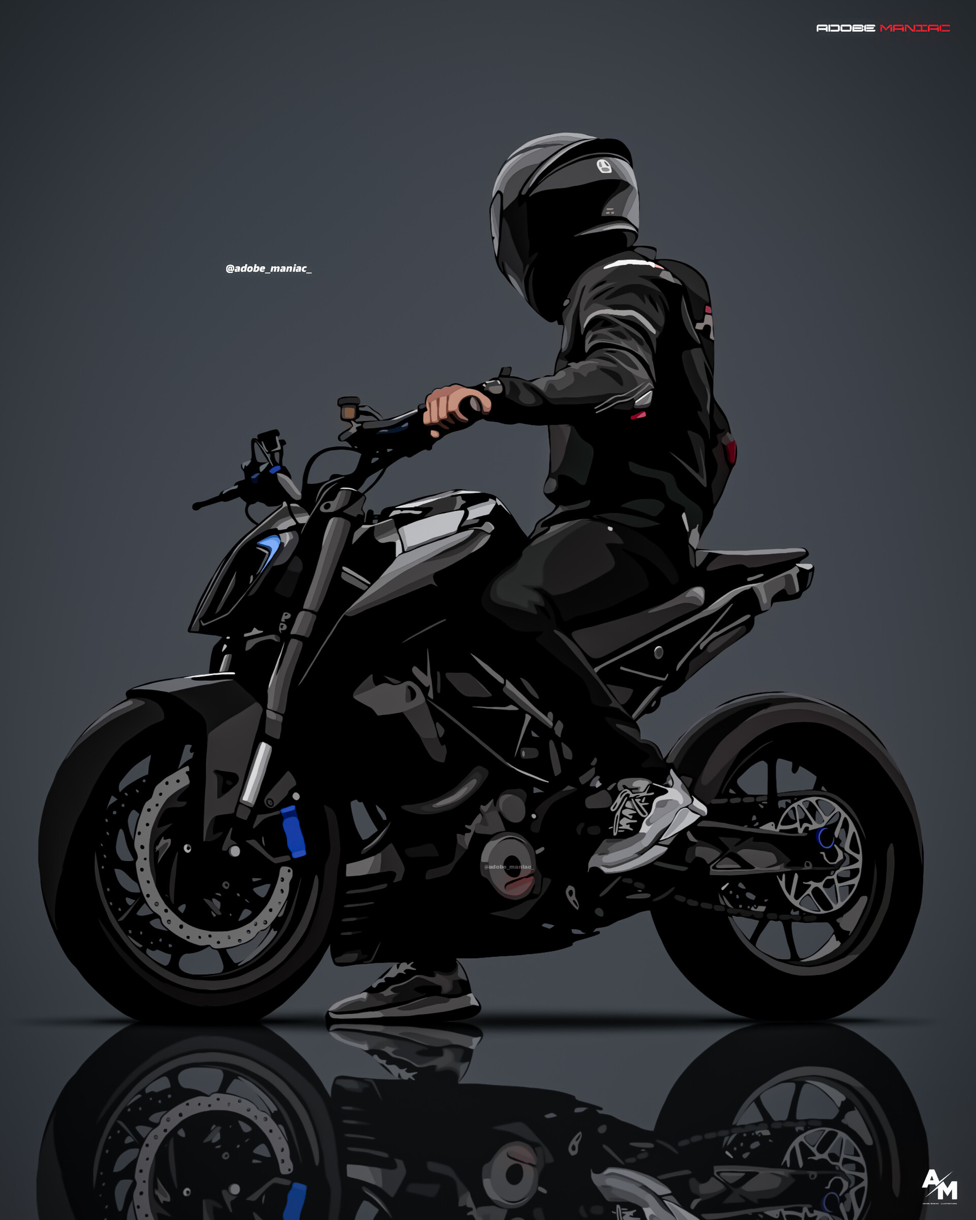 ArtStation - VECTOR ILLUSTRATION | KTM DUKE 390