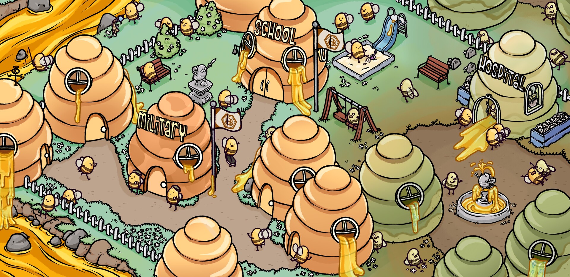 ArtStation - Bee city