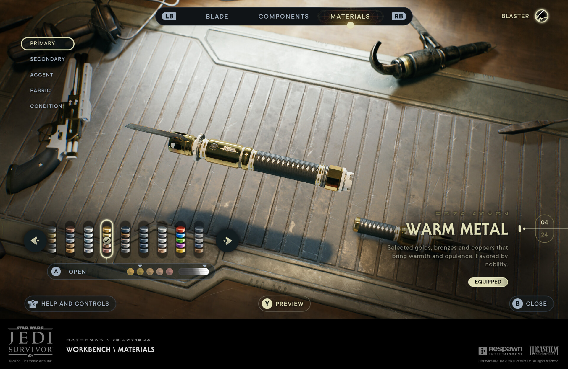 Jordan DeVries - STAR WARS Jedi: Survivor — Workbench UI/UX