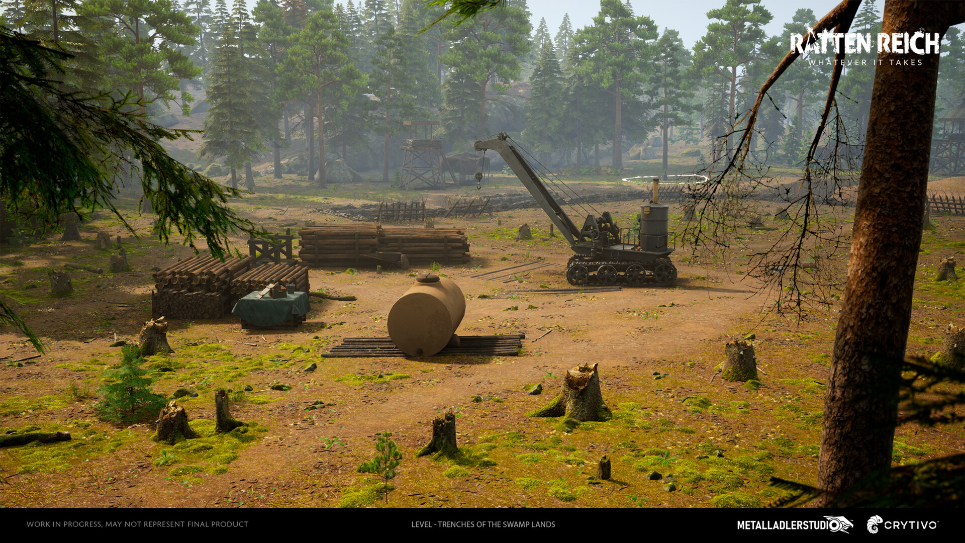 ArtStation - Level - Trenches of the Swamp Lands for Game RattenReich