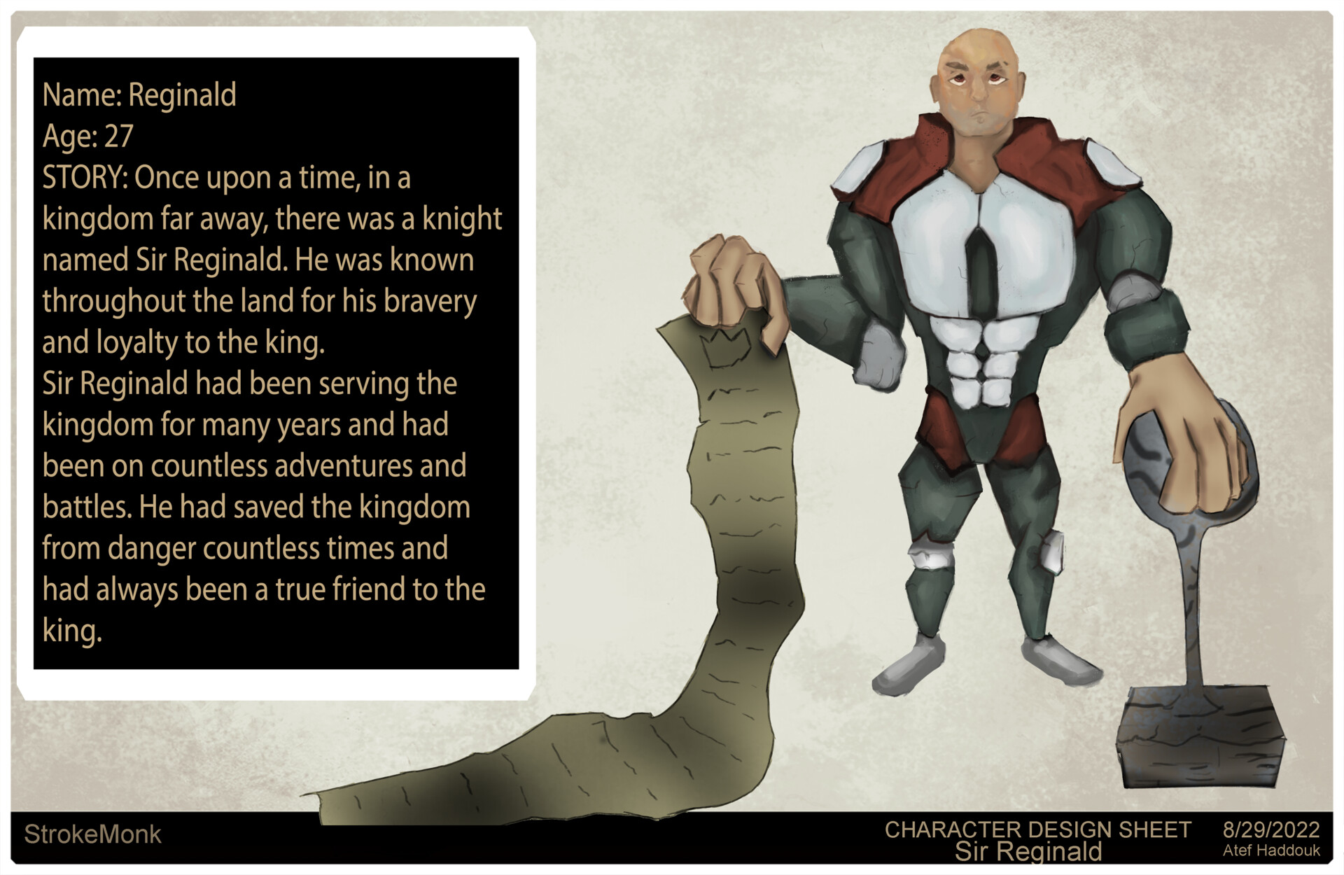 ArtStation - Character Design Sheet: "Sir Reginald"