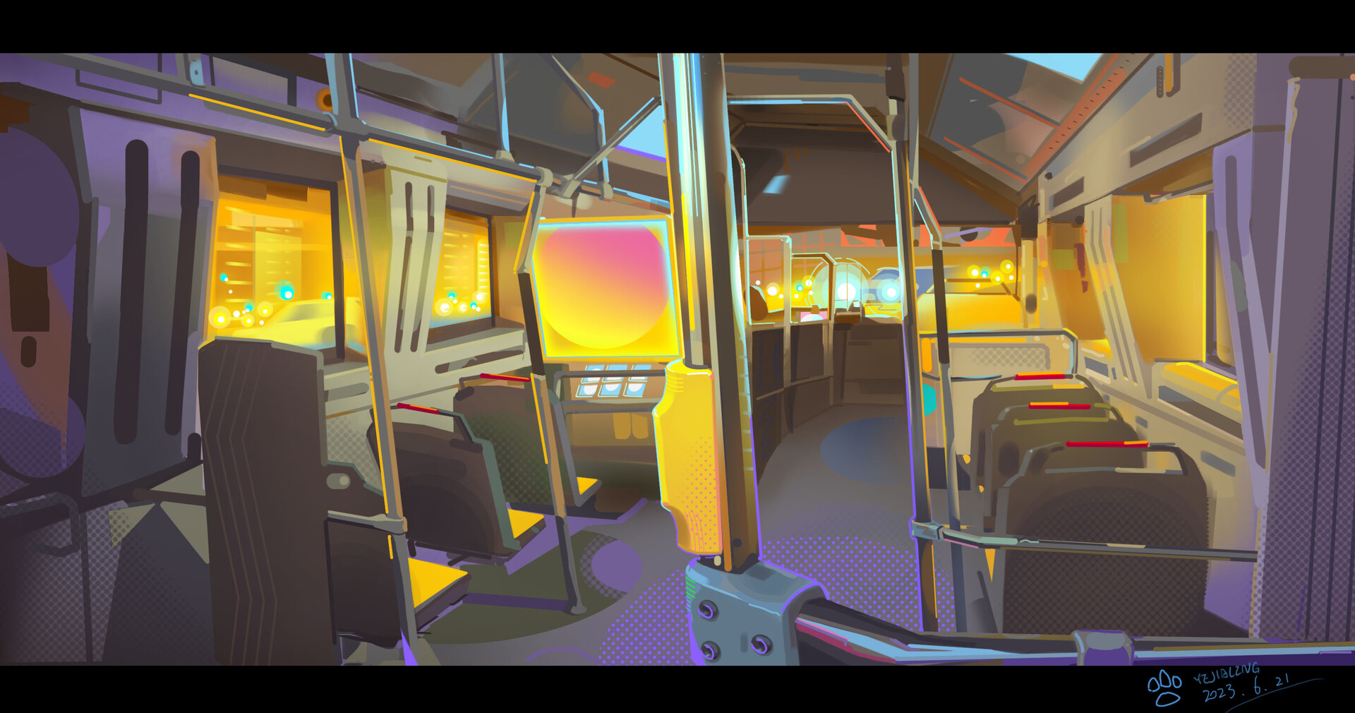 ArtStation - Inside the bus ( practice)