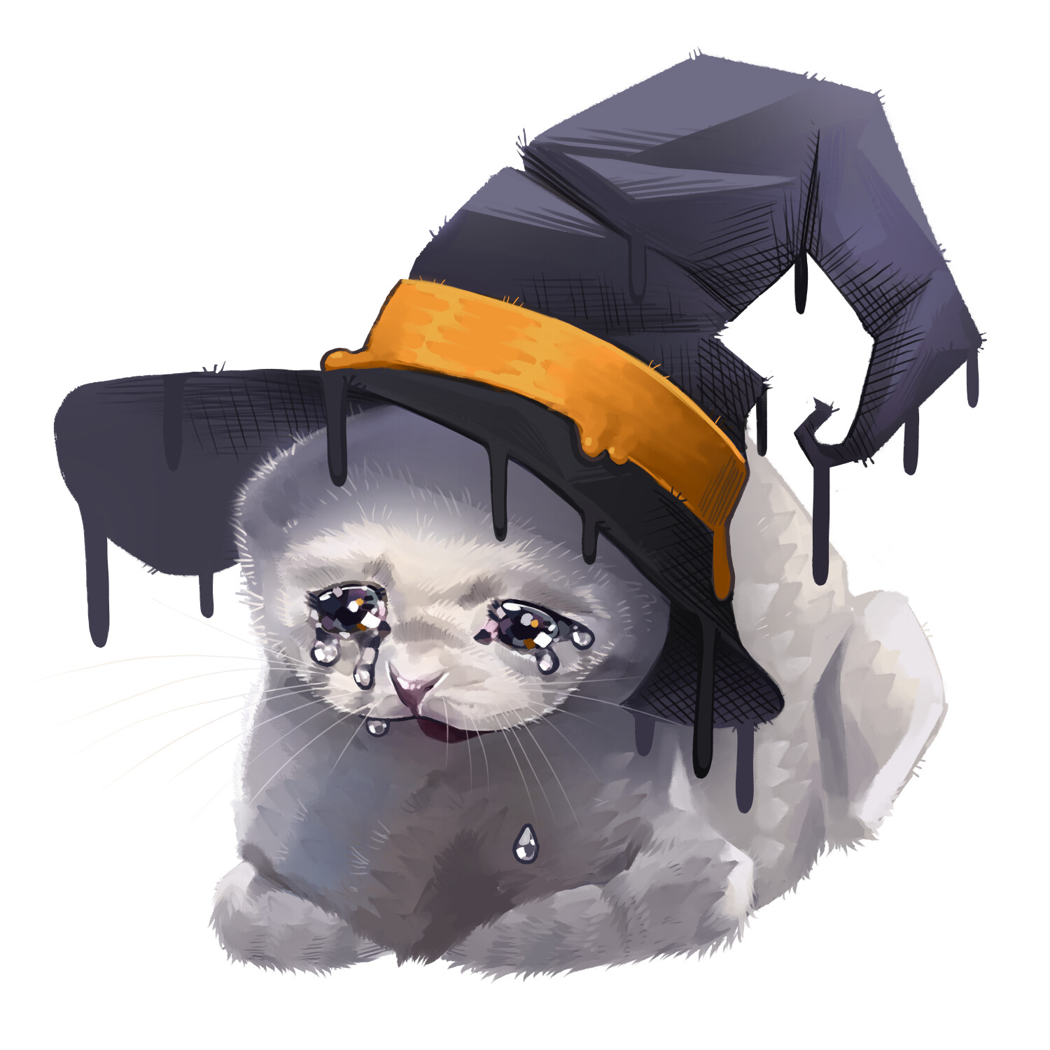 ArtStation - Sads witch cat