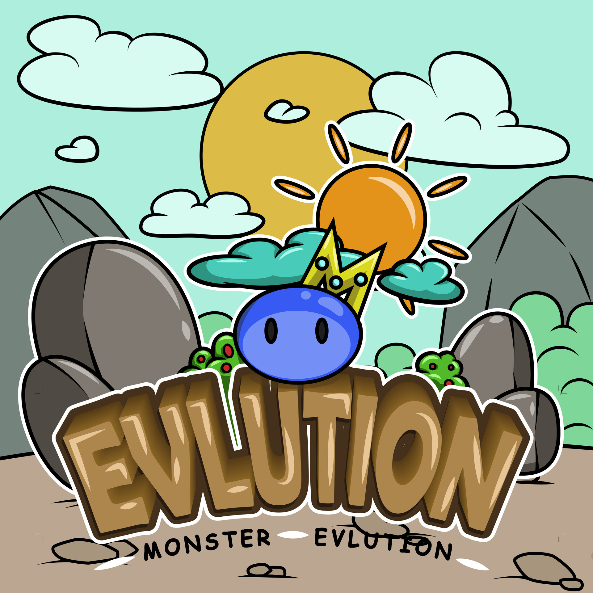 ArtStation - Monster Evlution Logo
