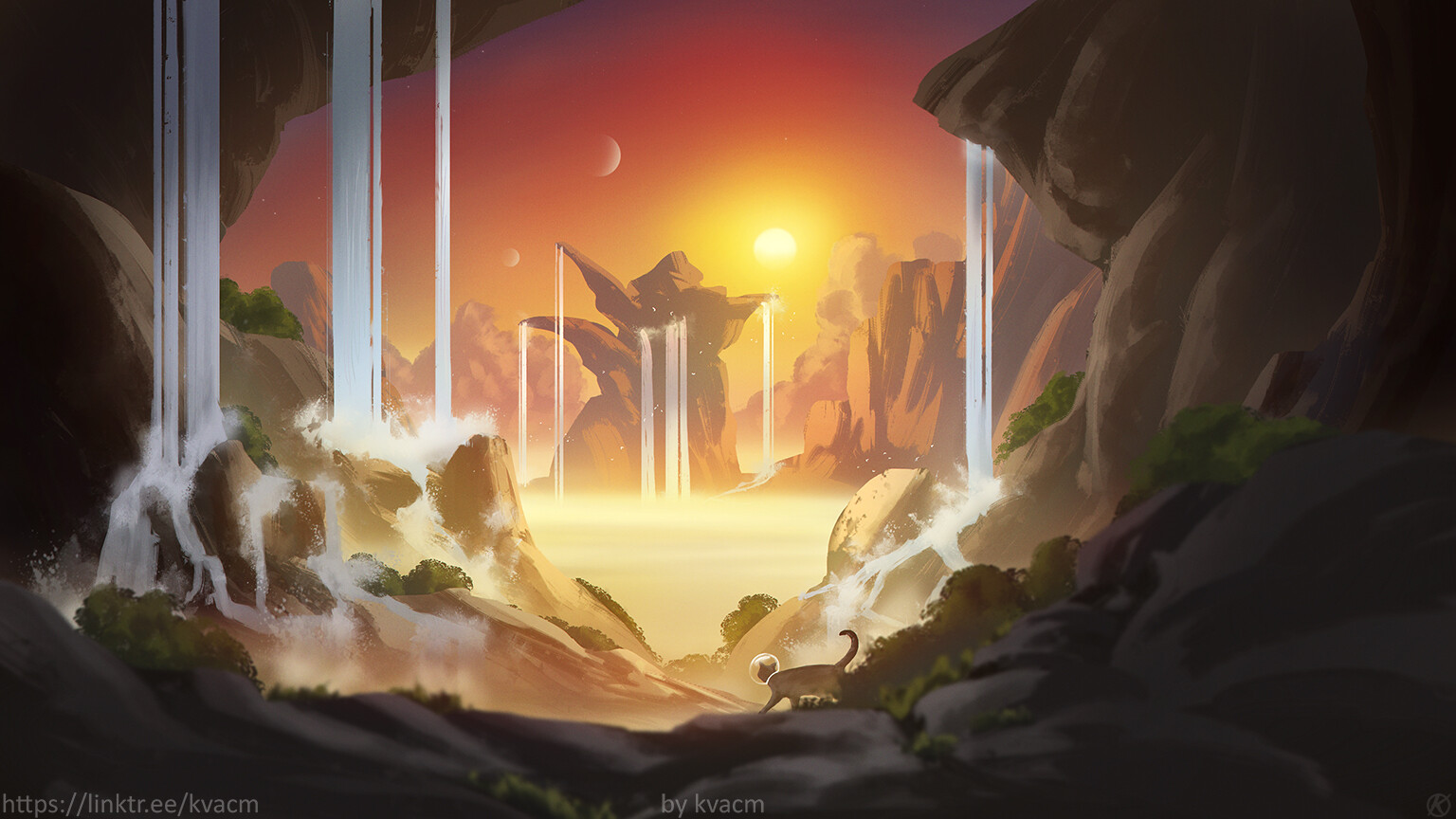 ArtStation - Spire Waterfalls