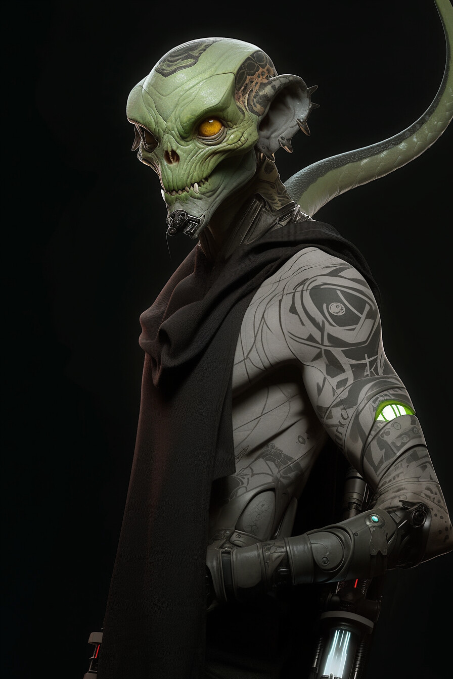 Veysh . - [AI] Cyborg Android Cyberpunk Concept Art