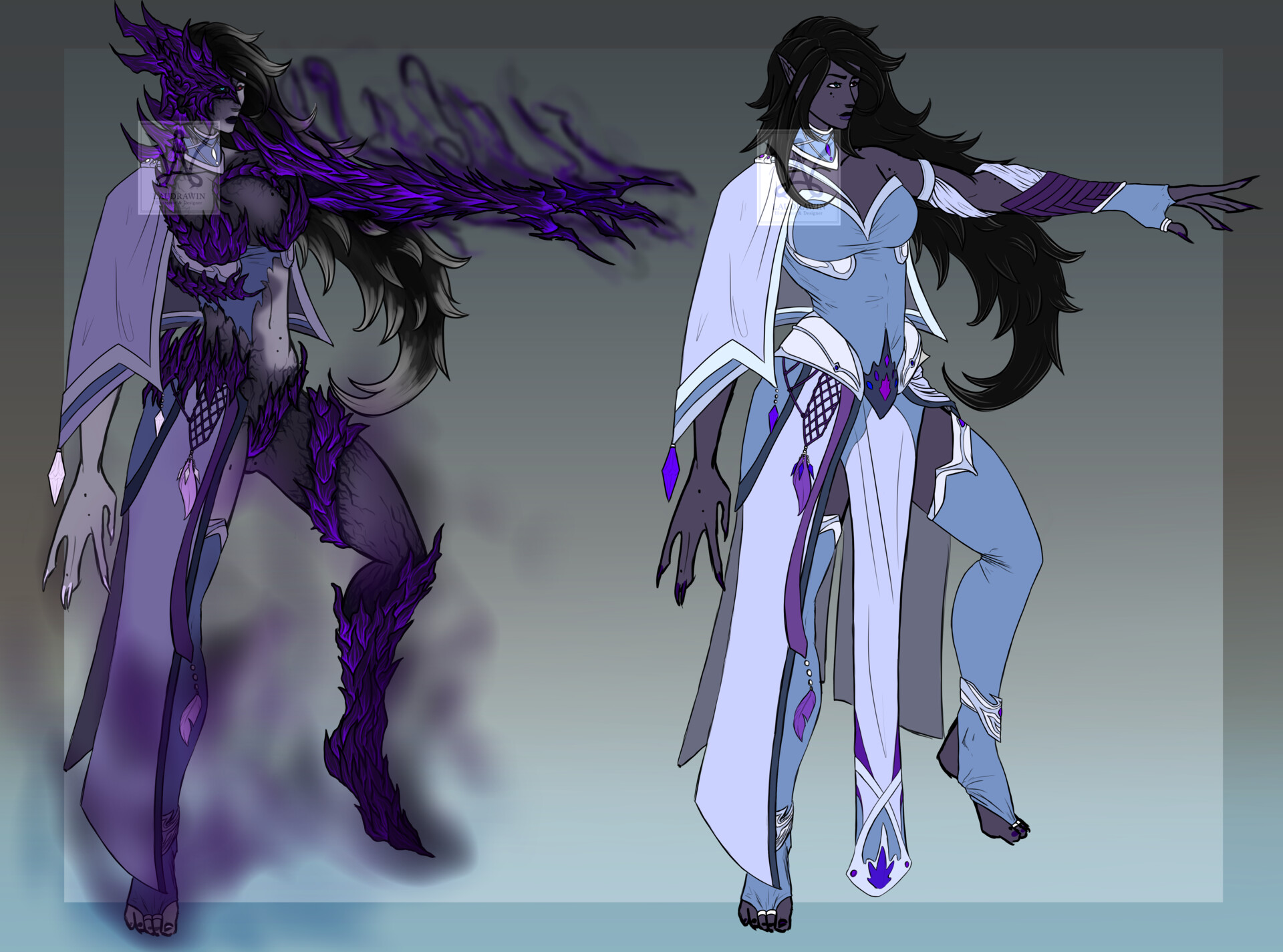 ArtStation - Dark Mage Dark Elf Design