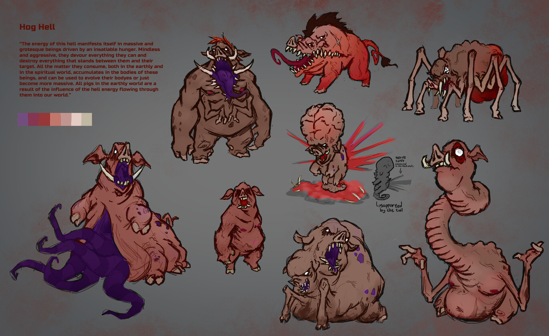 ArtStation - Hog Hell Creatures