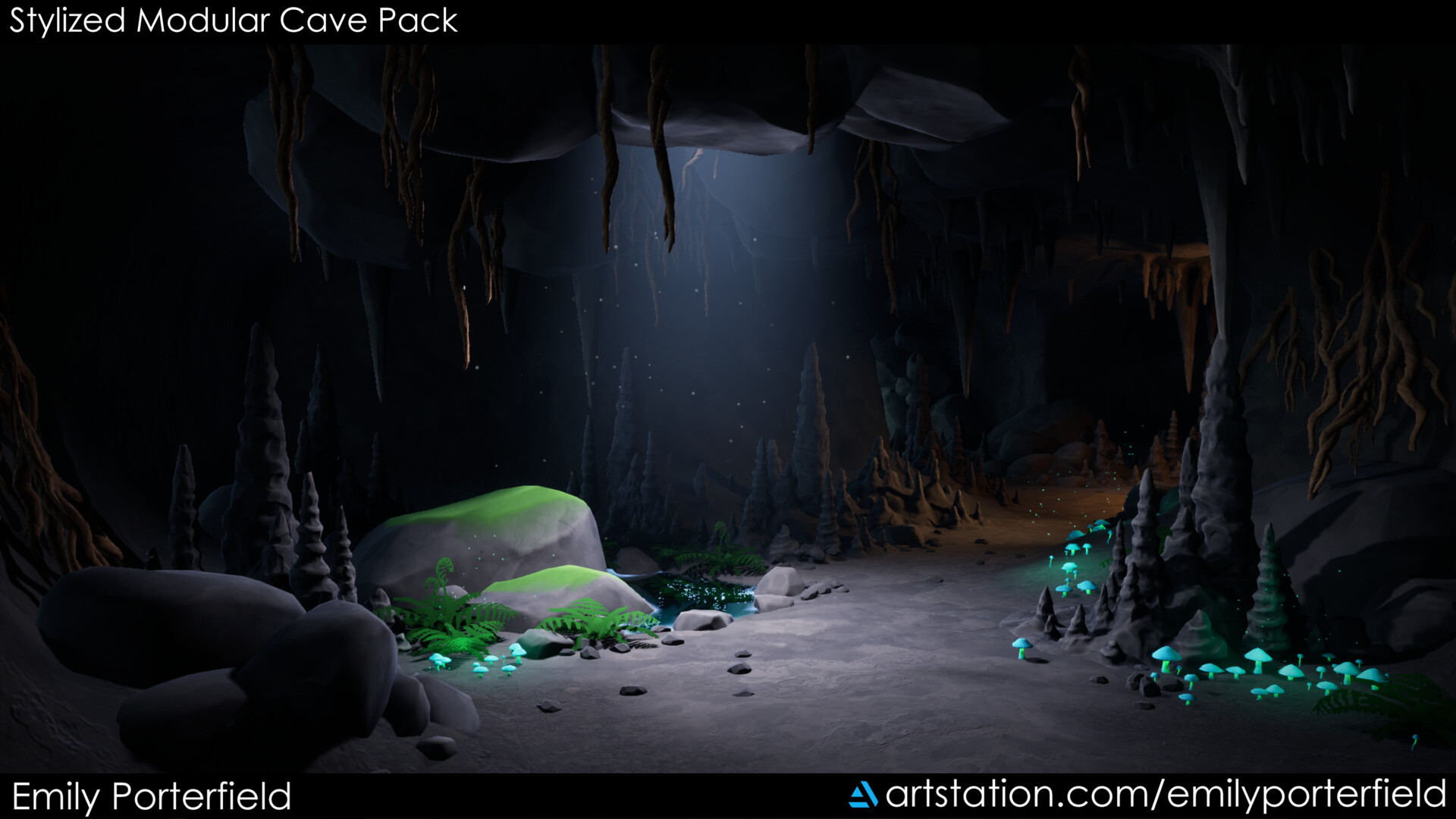 ArtStation - Stylized Modular Cave Pack