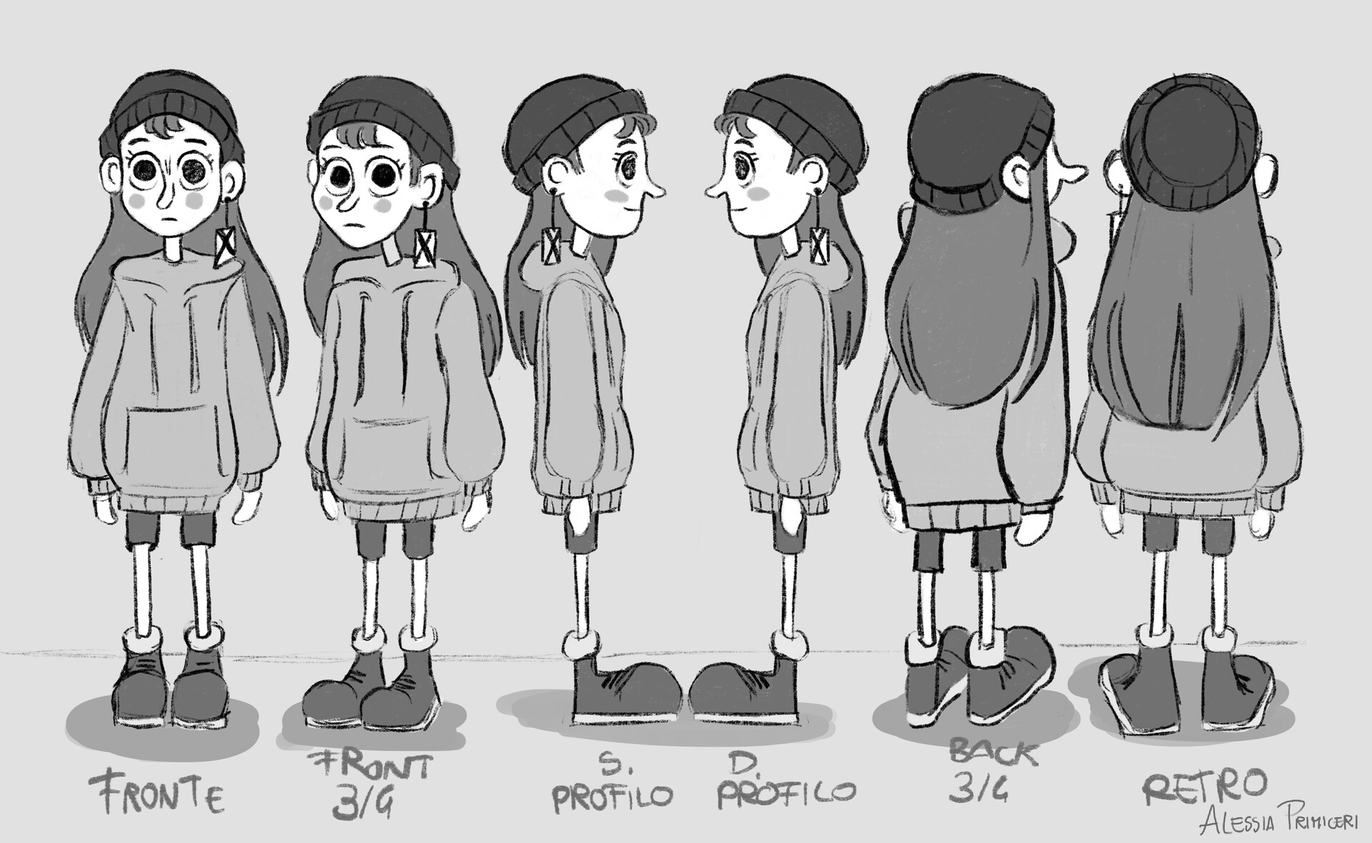 ArtStation - 2D animation exam - student exercises + character design