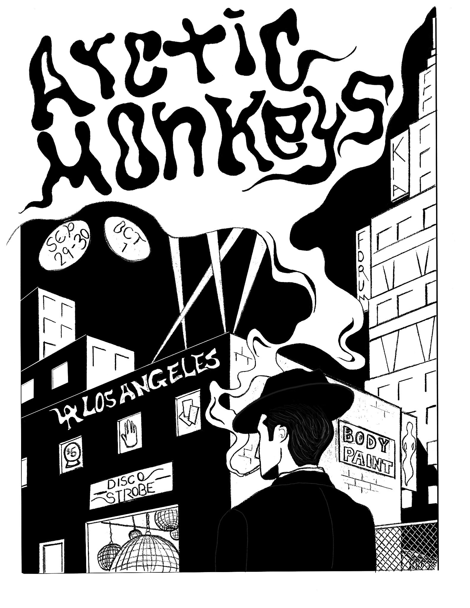 Maria Marks - Arctic Monkeys Gig Poster Illustration