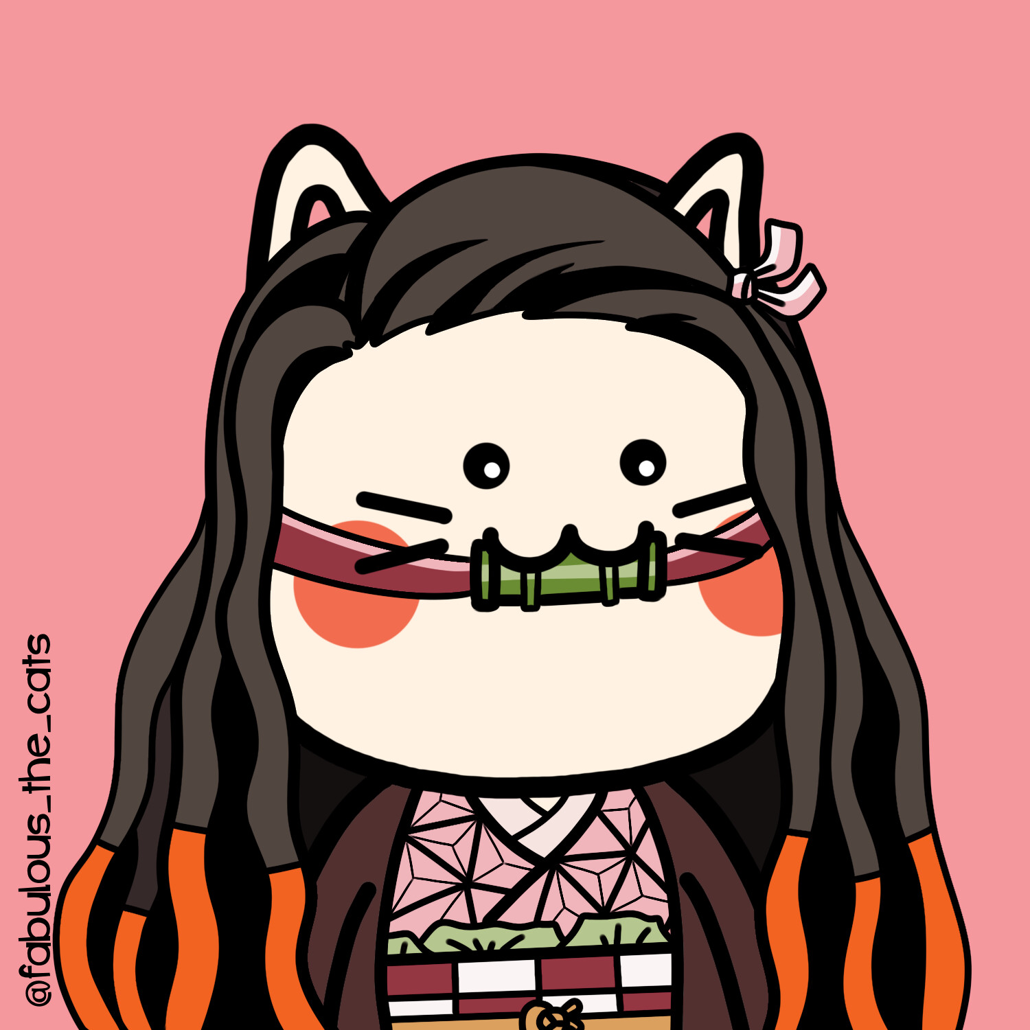 ArtStation - Meow Nezuko 😈😇💖🌸